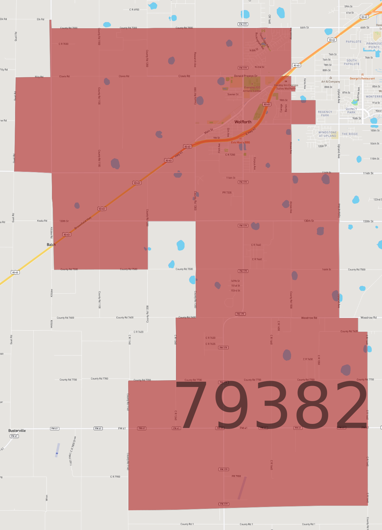 Zip Code 79382 - AtlasBig.com