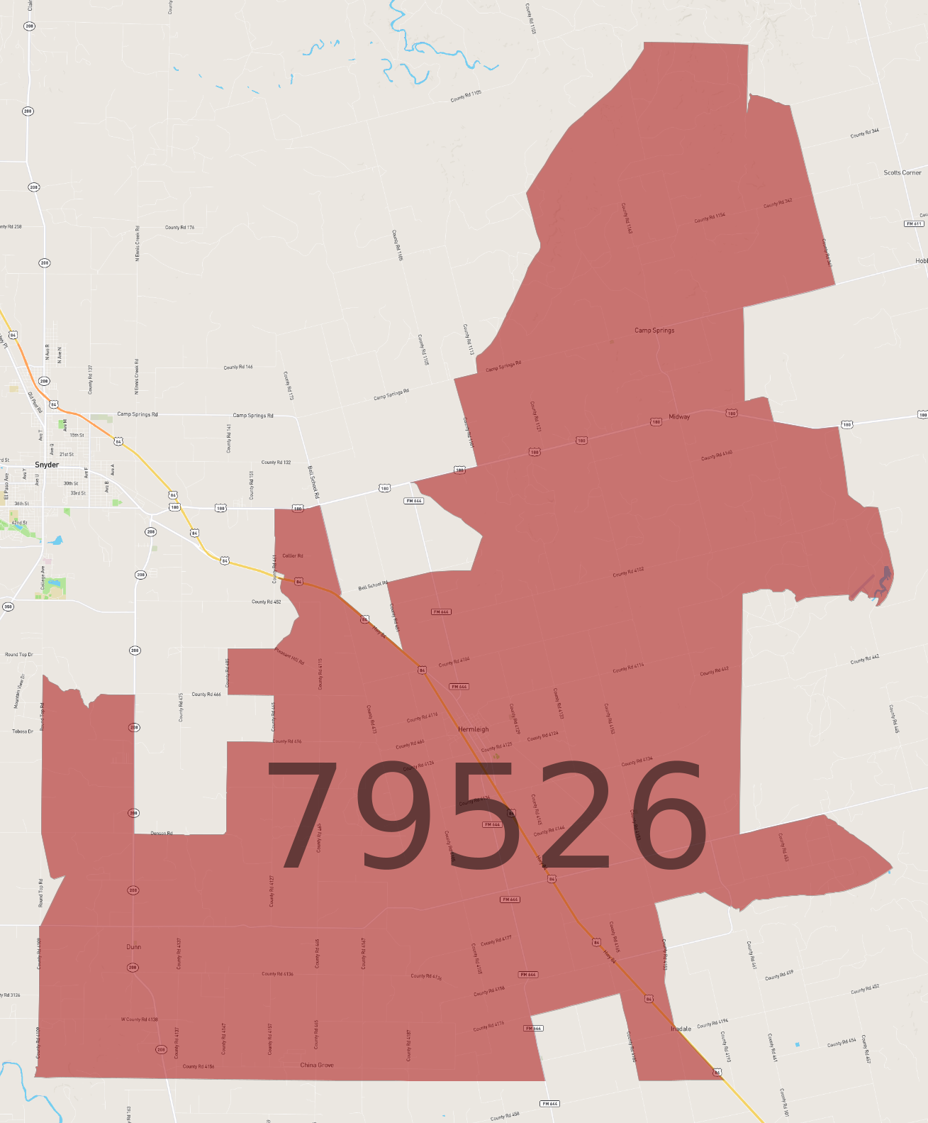 Zip Code 79526 - AtlasBig.com