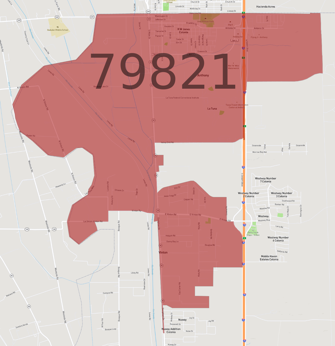 Zip Code 79821 - AtlasBig.com