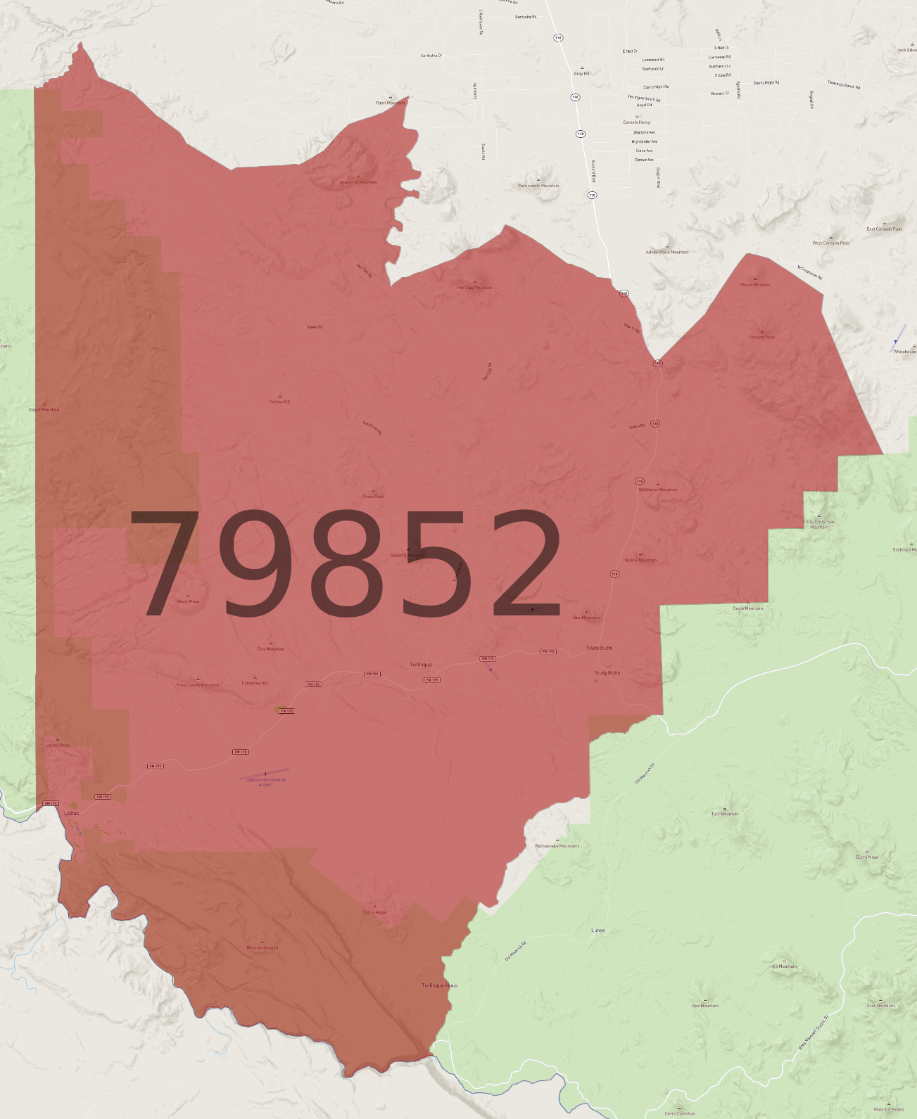 Zip Code 79852 - AtlasBig.com