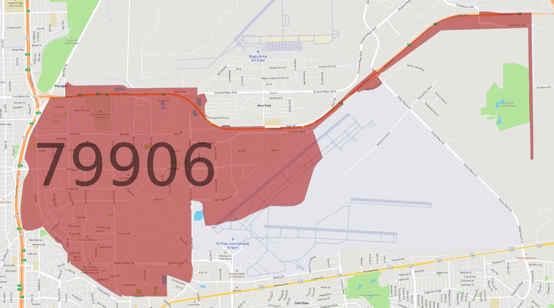 Zip Code 79906 - AtlasBig.com