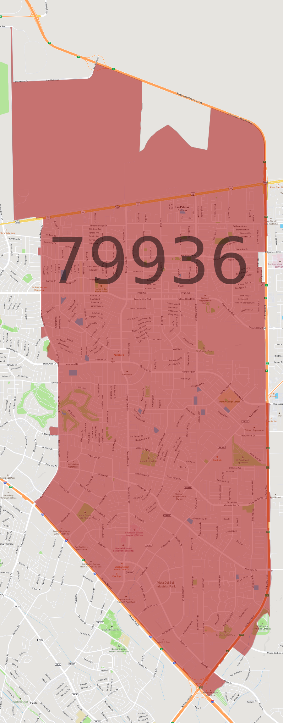 Zip Code 79936 - AtlasBig.com