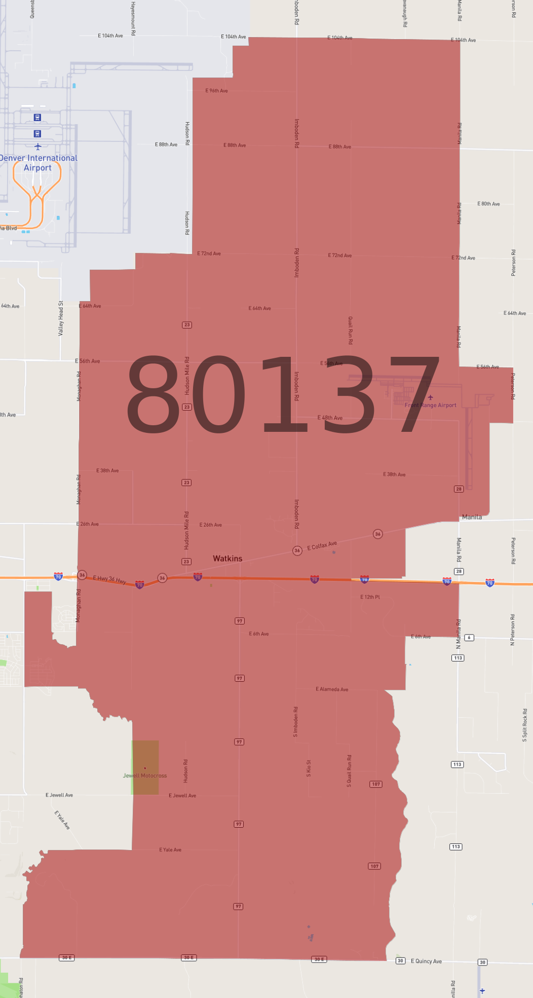 Zip Code 80137 - AtlasBig.com