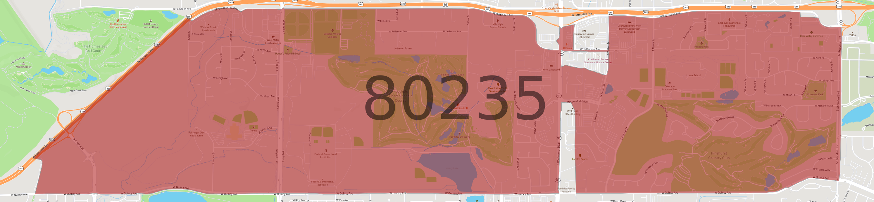 Zip Code 80235 - AtlasBig.com