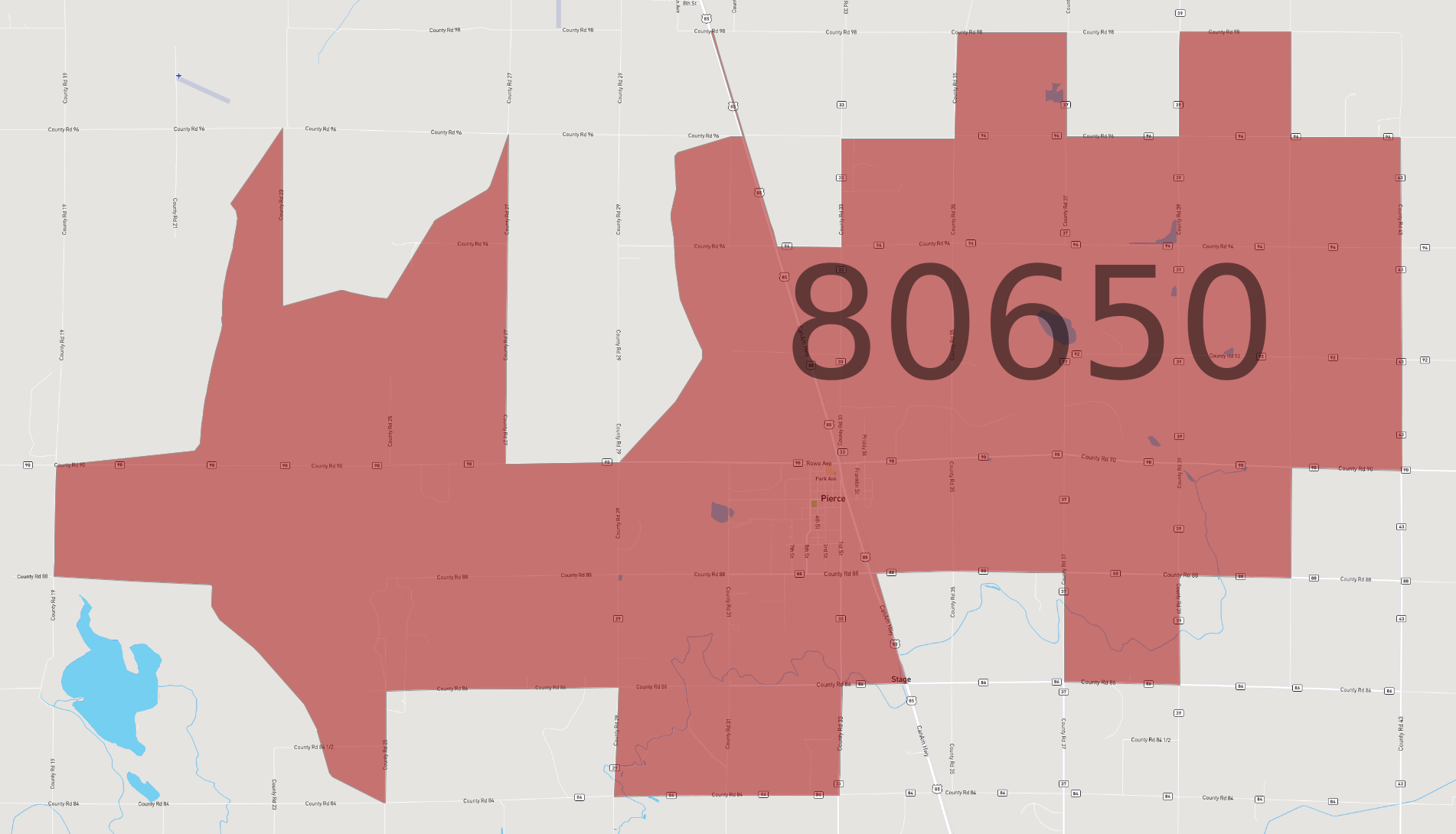 Zip Code 80650 - AtlasBig.com