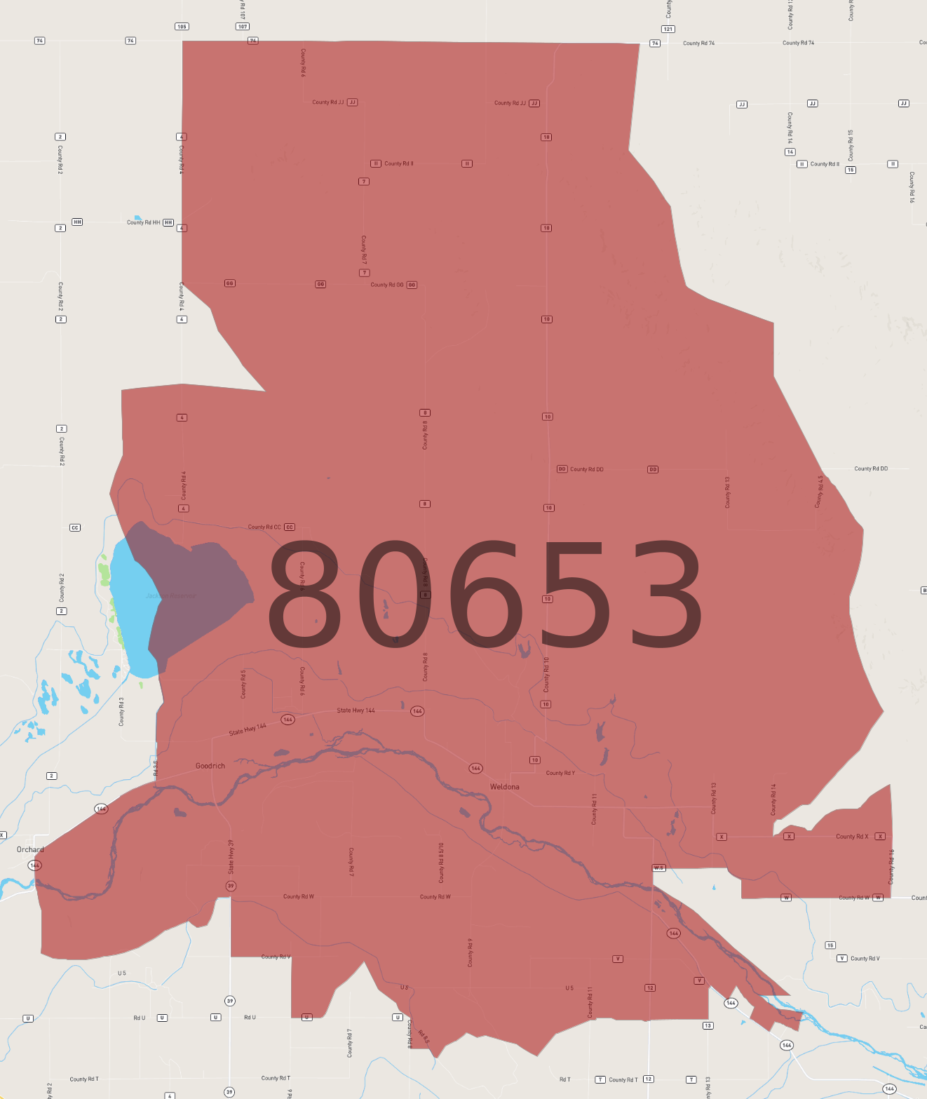 Zip Code 80653 - AtlasBig.com
