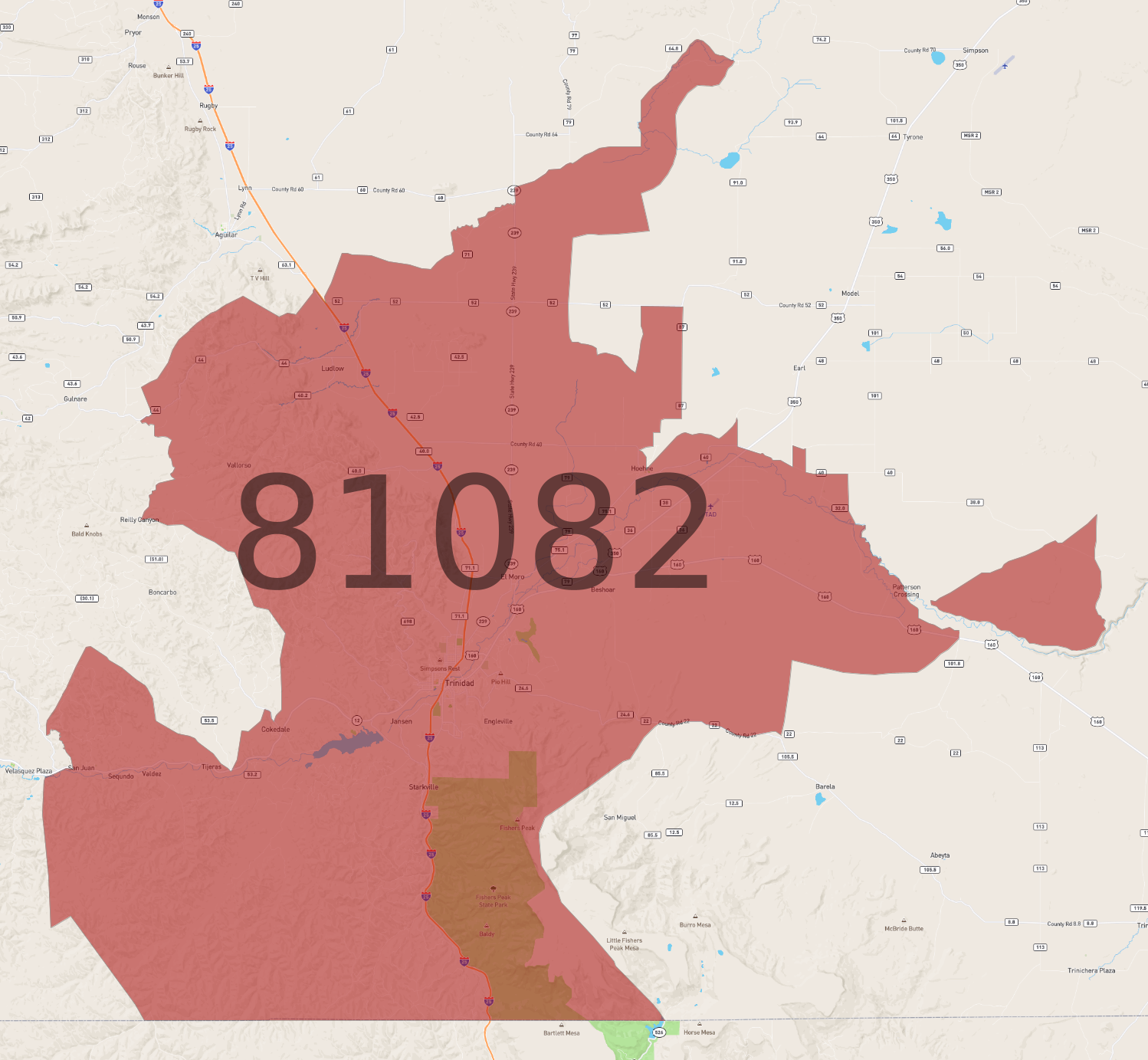 Zip Code 81082 - AtlasBig.com