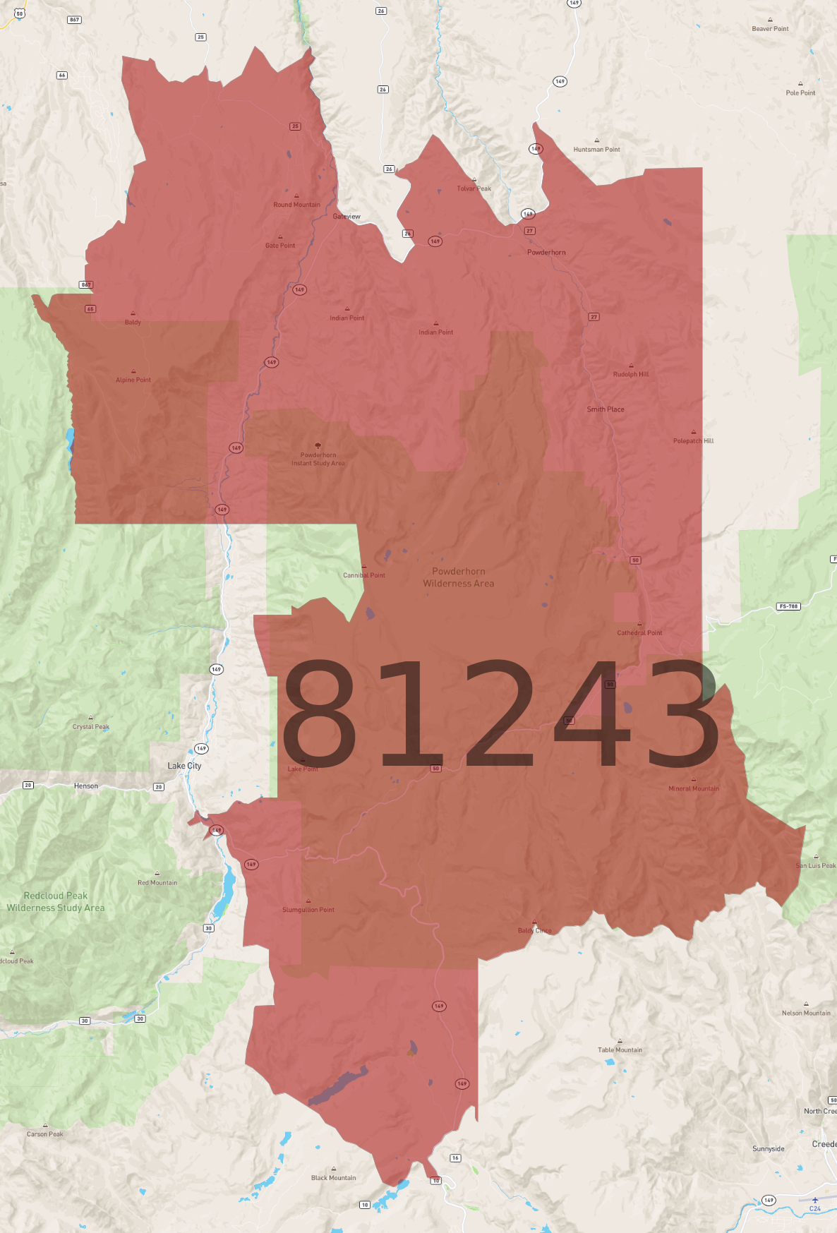 Zip Code 81243 - AtlasBig.com