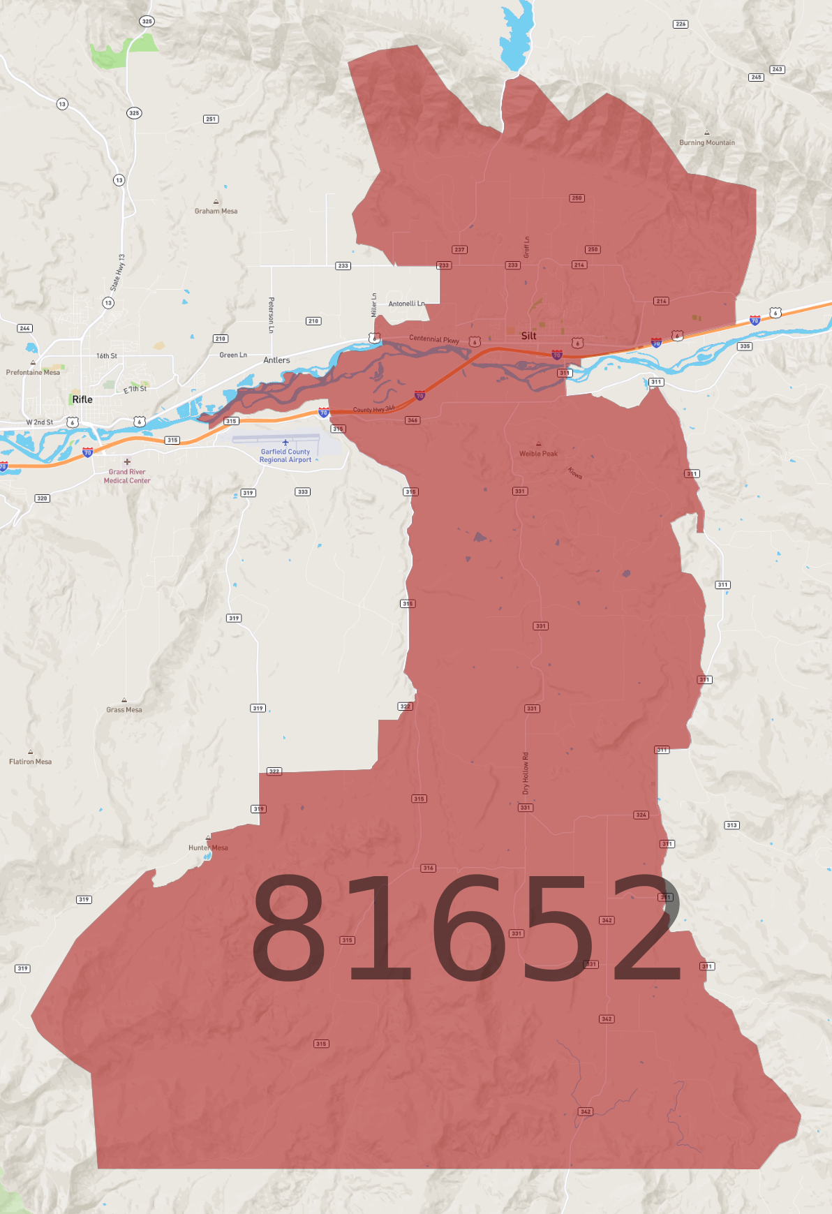 Zip Code 81652 - AtlasBig.com