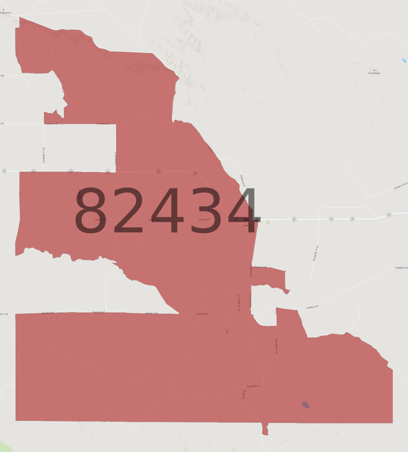 Zip Code 82434 - AtlasBig.com