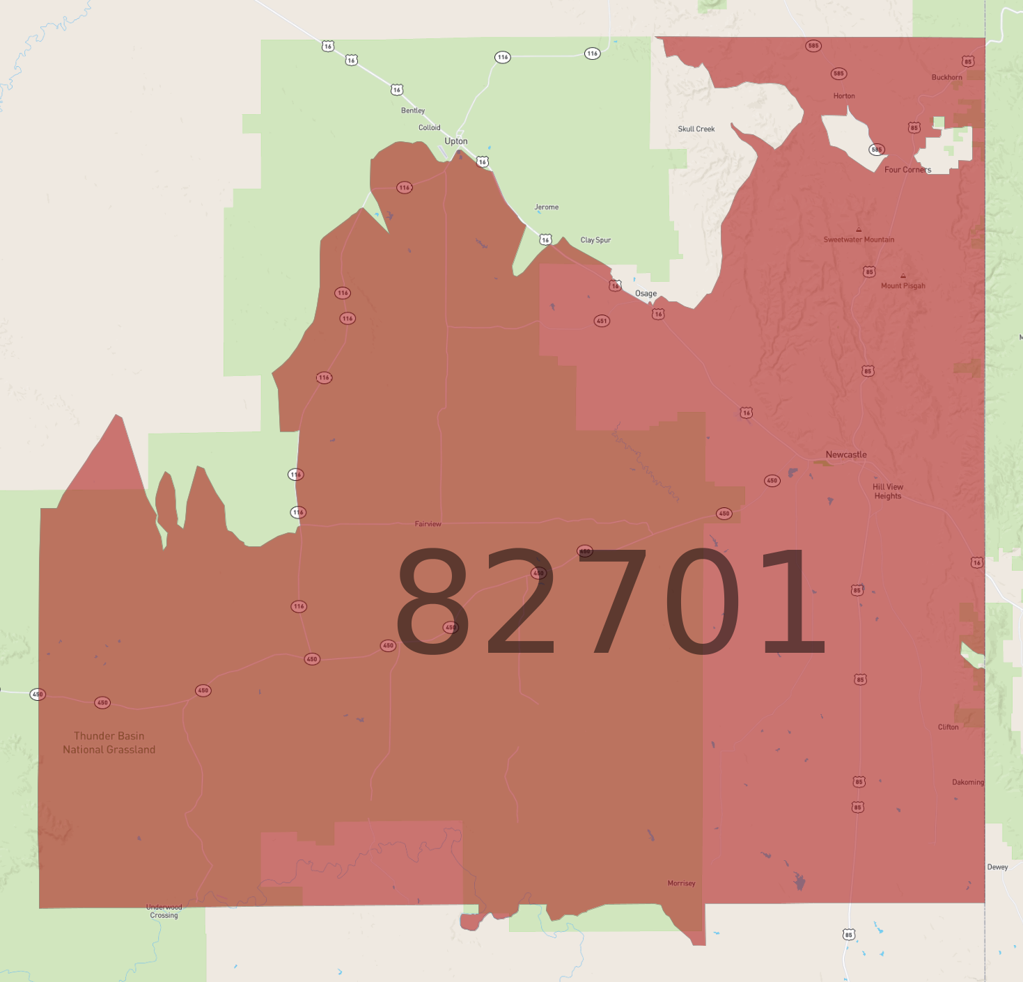 Zip Code 82701 - AtlasBig.com