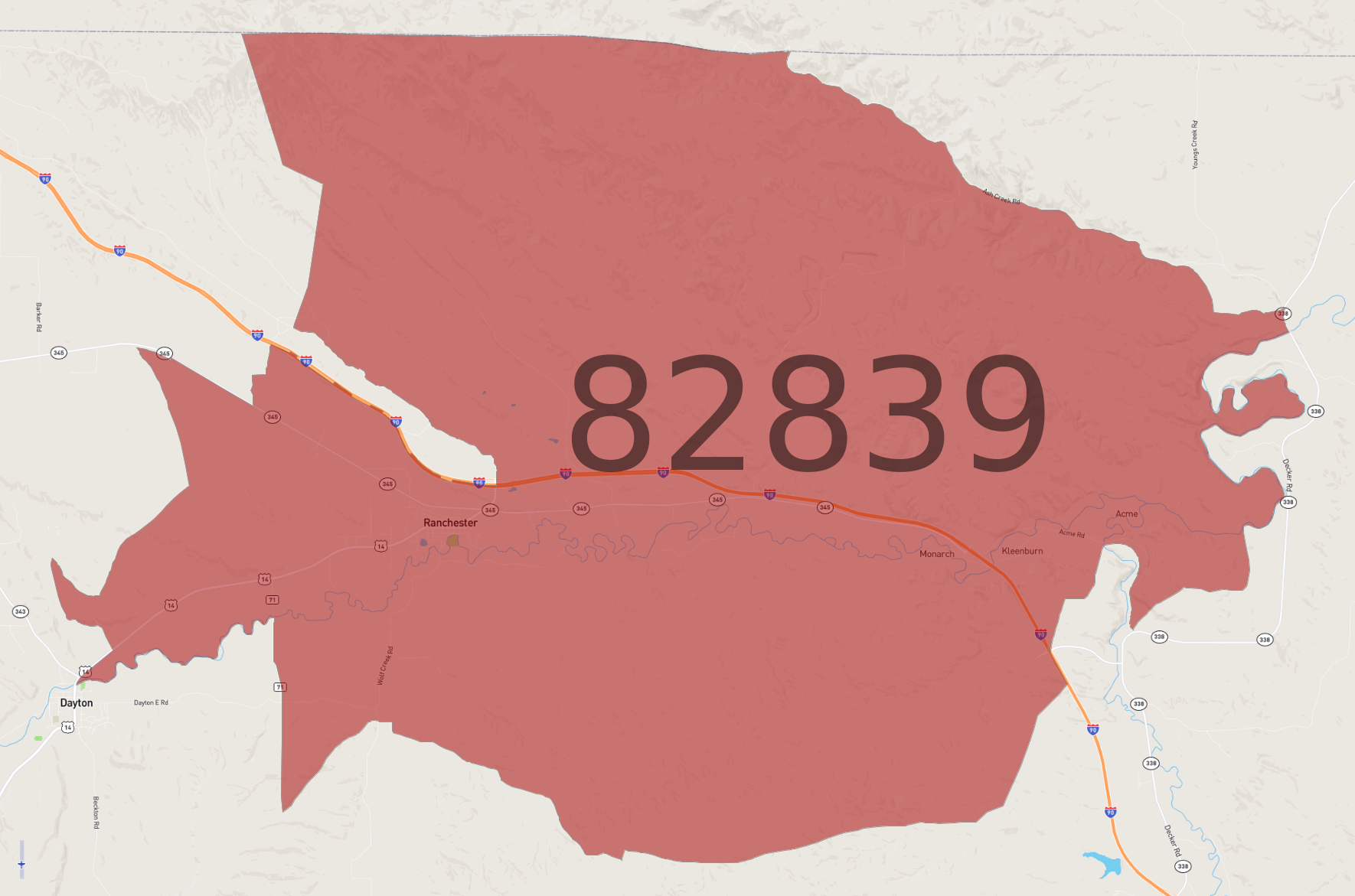 Zip Code 82839 - AtlasBig.com