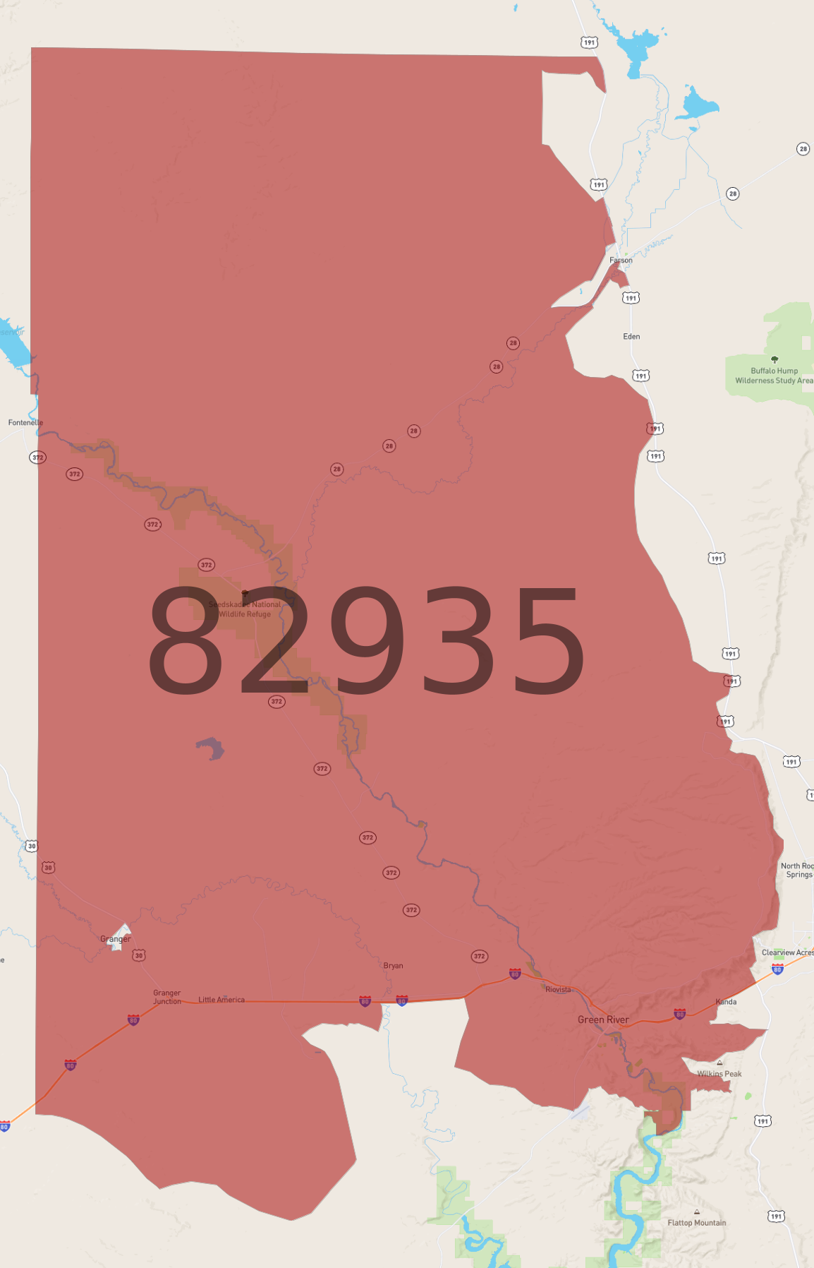 Zip Code 82935 - AtlasBig.com