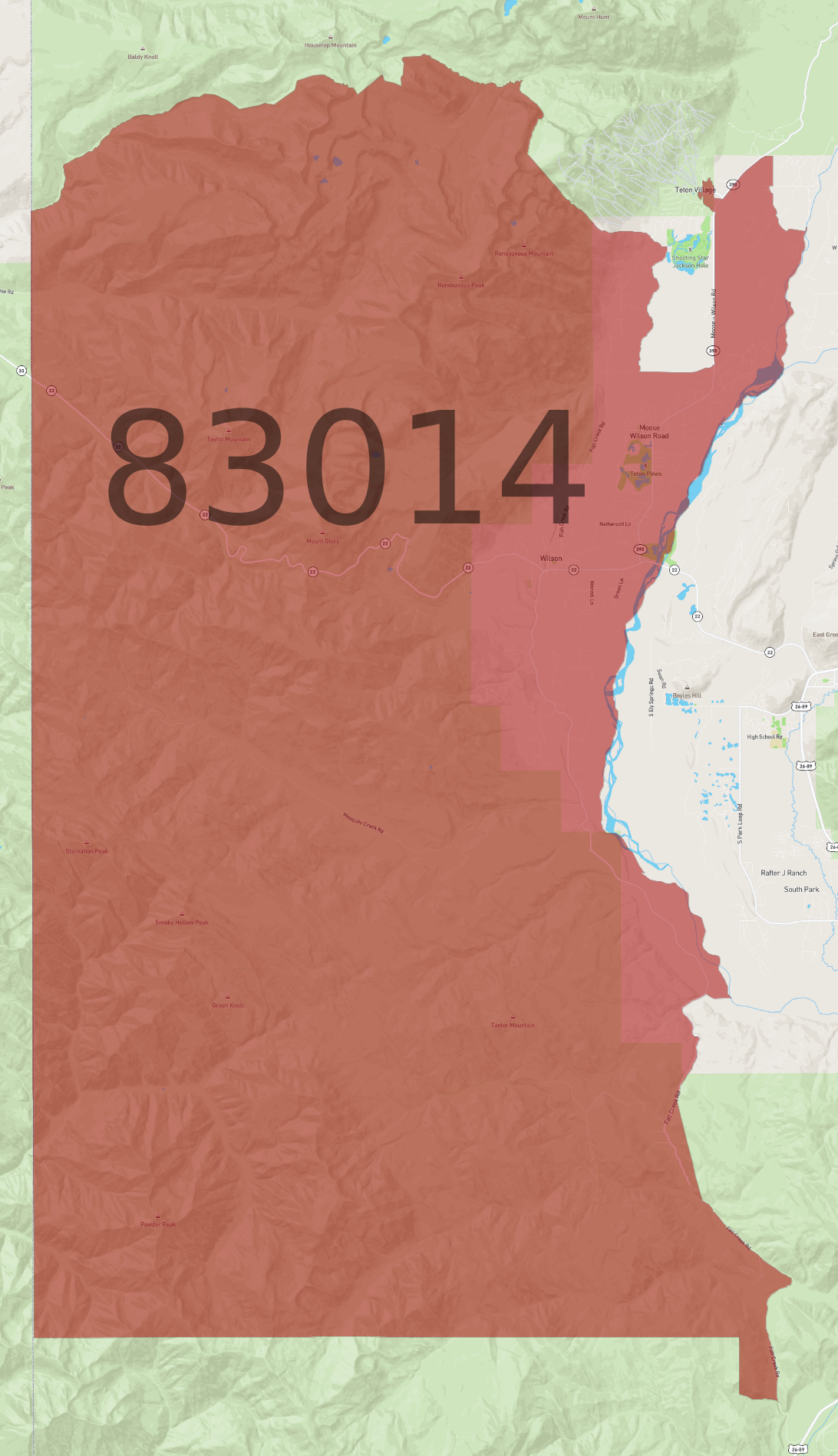 Zip Code 83014 - AtlasBig.com