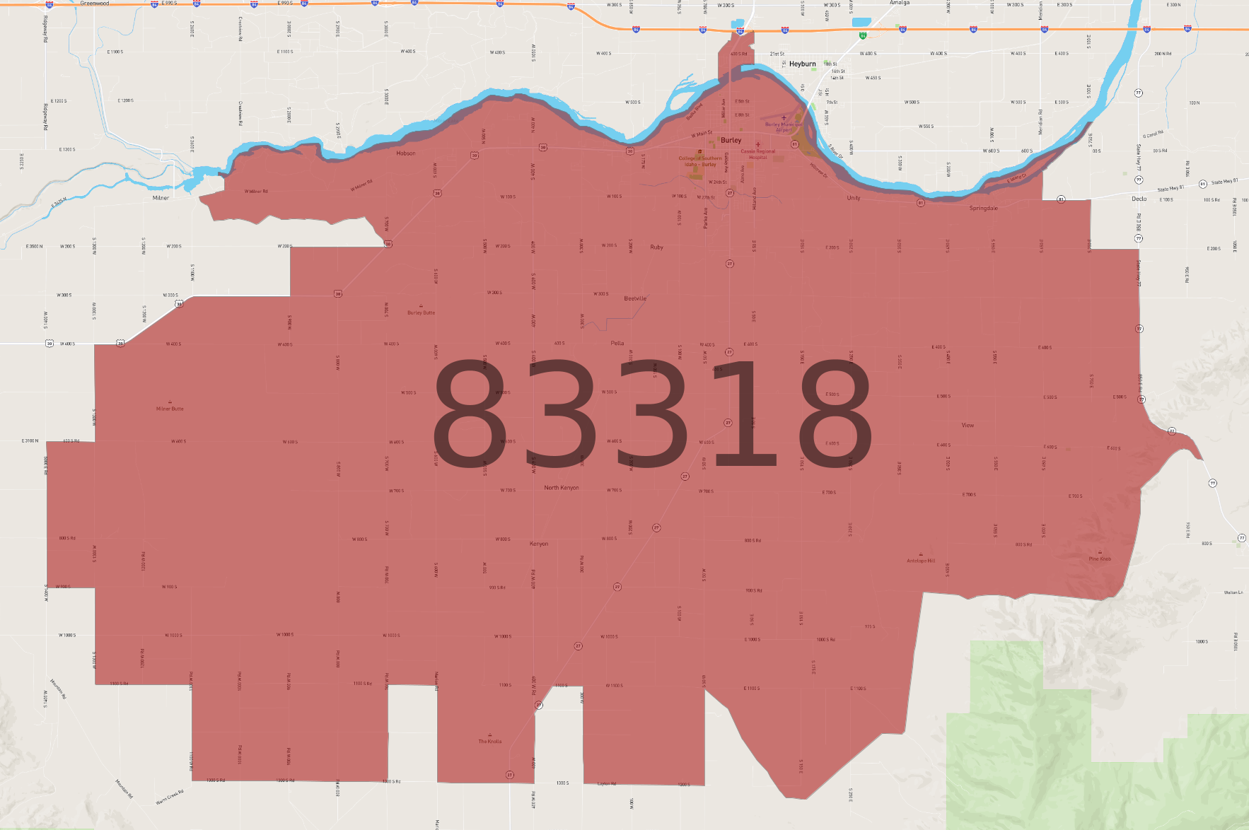 Zip Code 83318 - AtlasBig.com