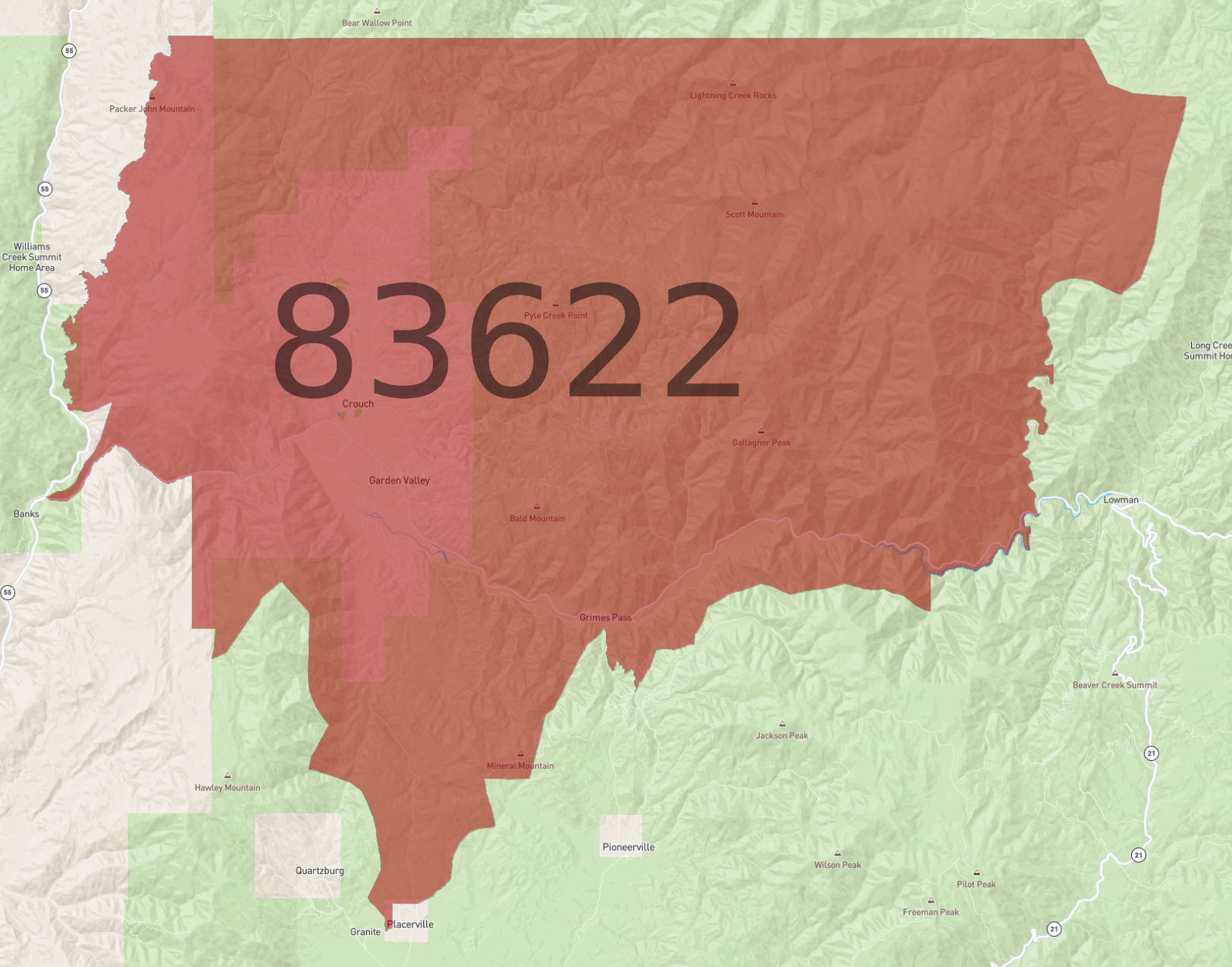 Zip Code 83622 - AtlasBig.com