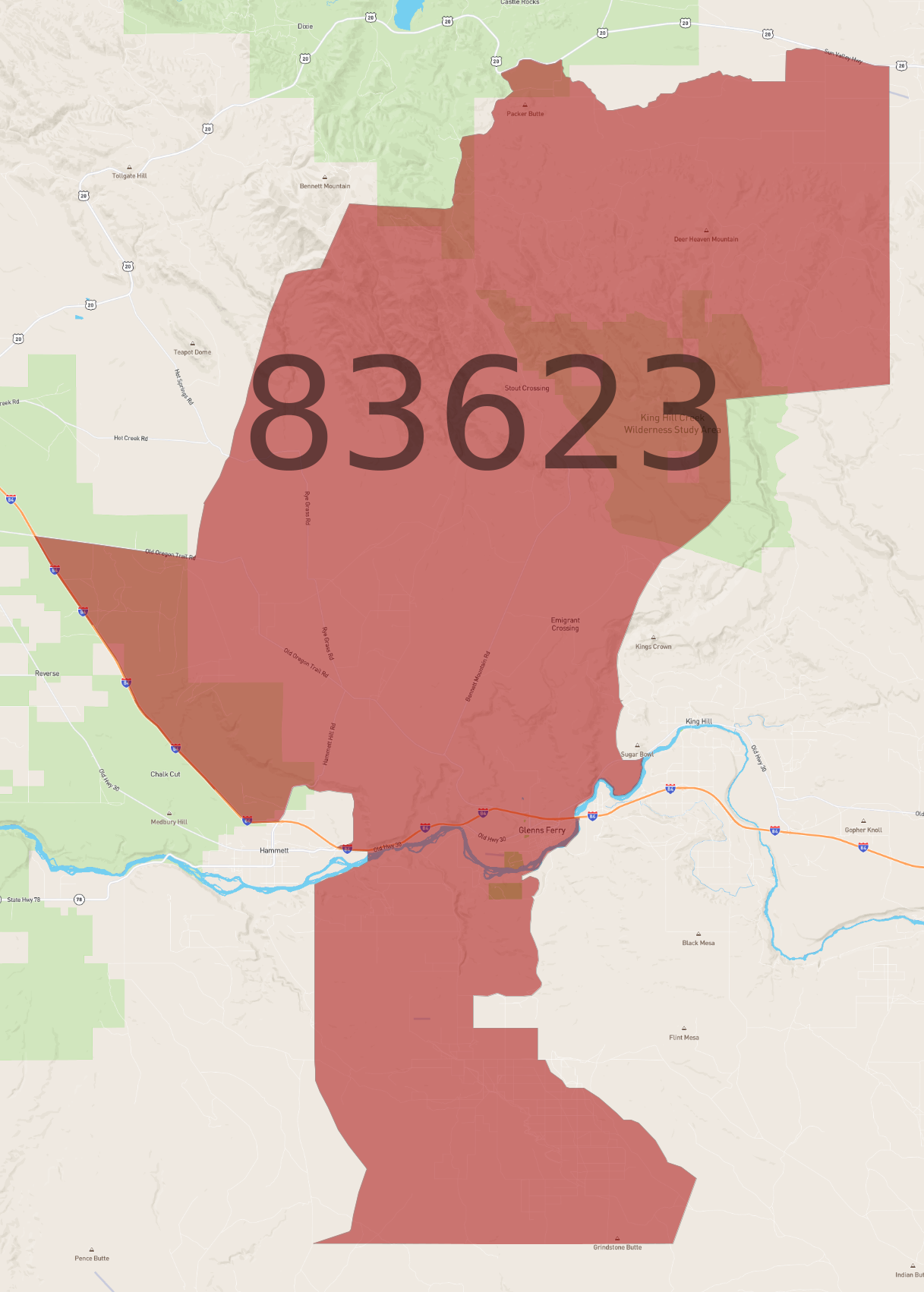 Zip Code 83623 - AtlasBig.com