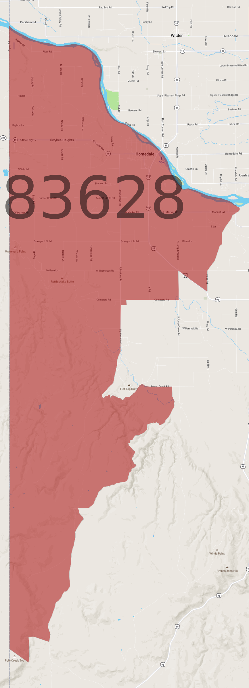 Zip Code 83628 - AtlasBig.com