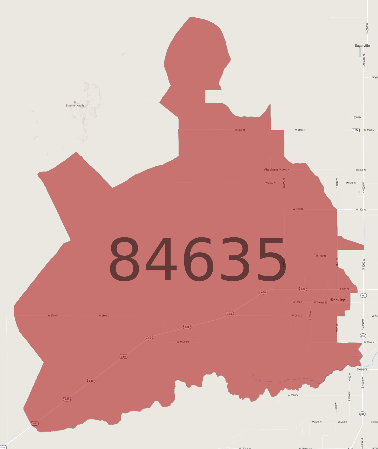 Zip Code 84635 - AtlasBig.com