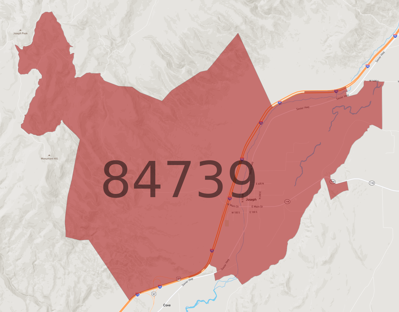 Zip Code 84739 - AtlasBig.com