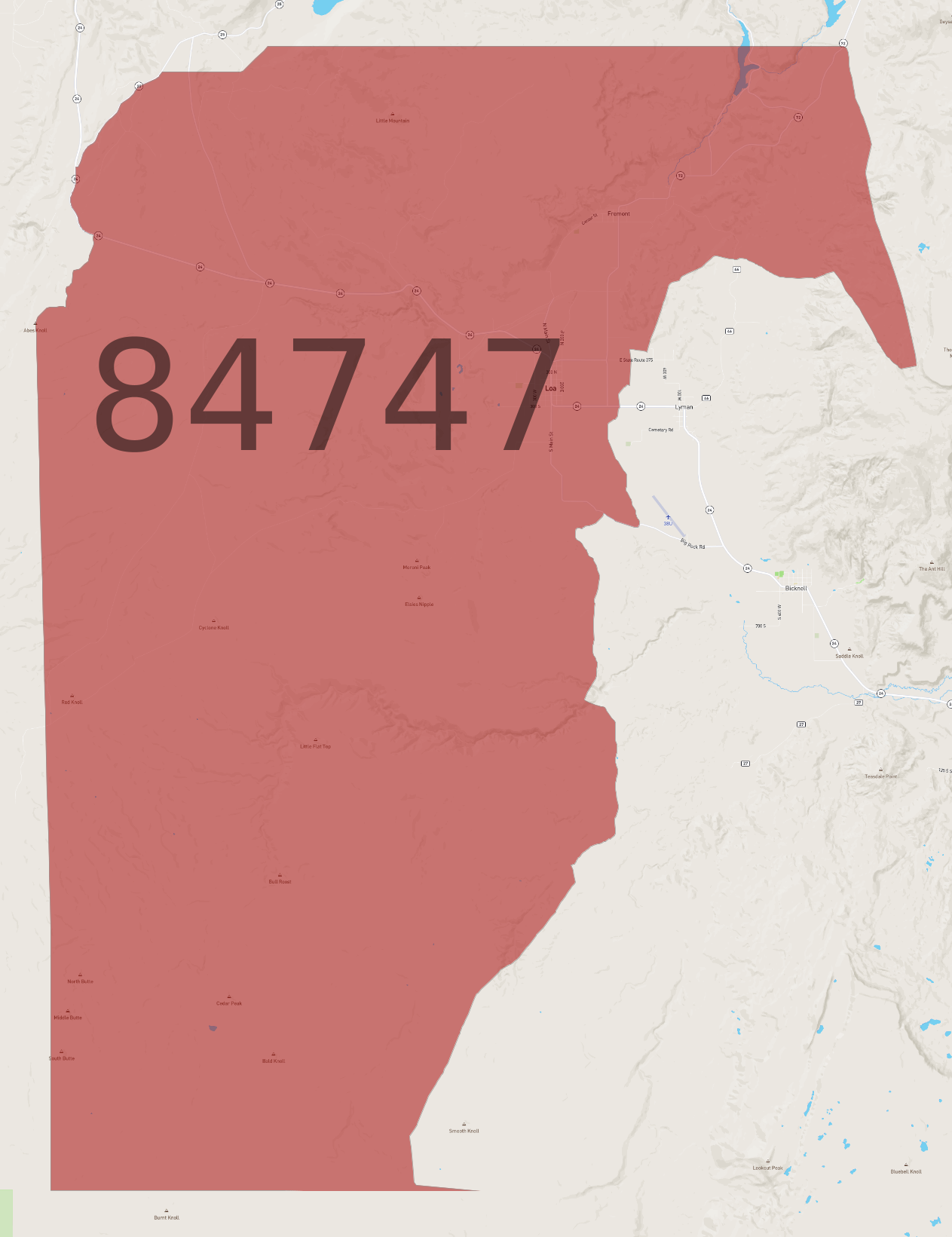 Zip Code 84747 - AtlasBig.com