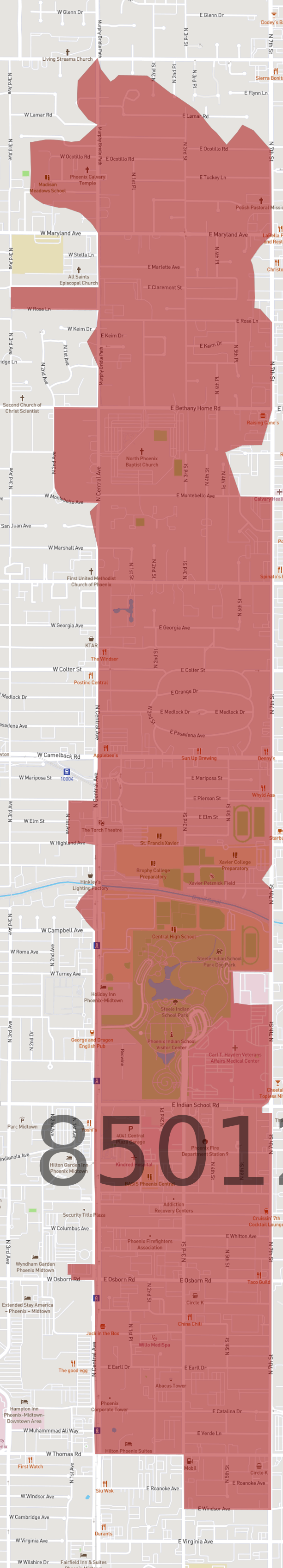 Zip Code 85012 - AtlasBig.com