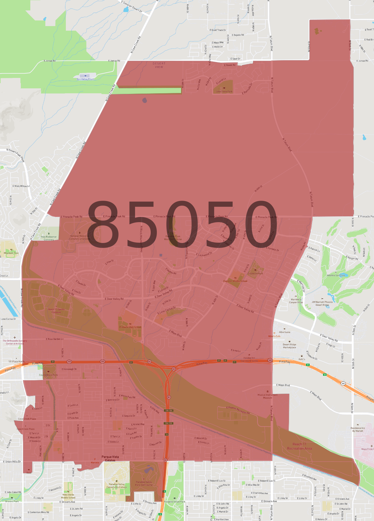 Zip Code 85050 - AtlasBig.com