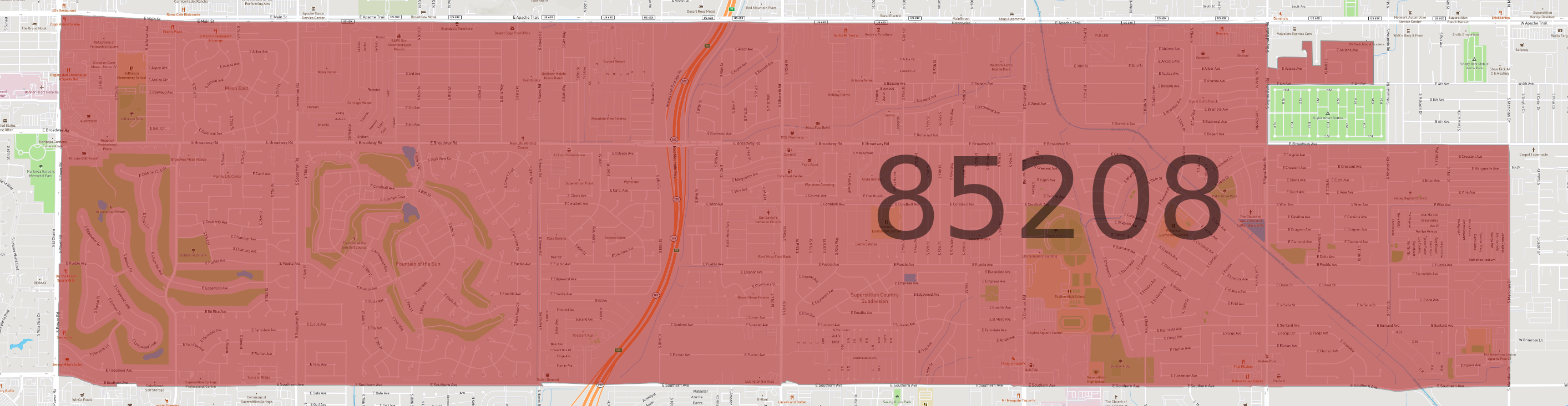 Zip Code 85208 - AtlasBig.com