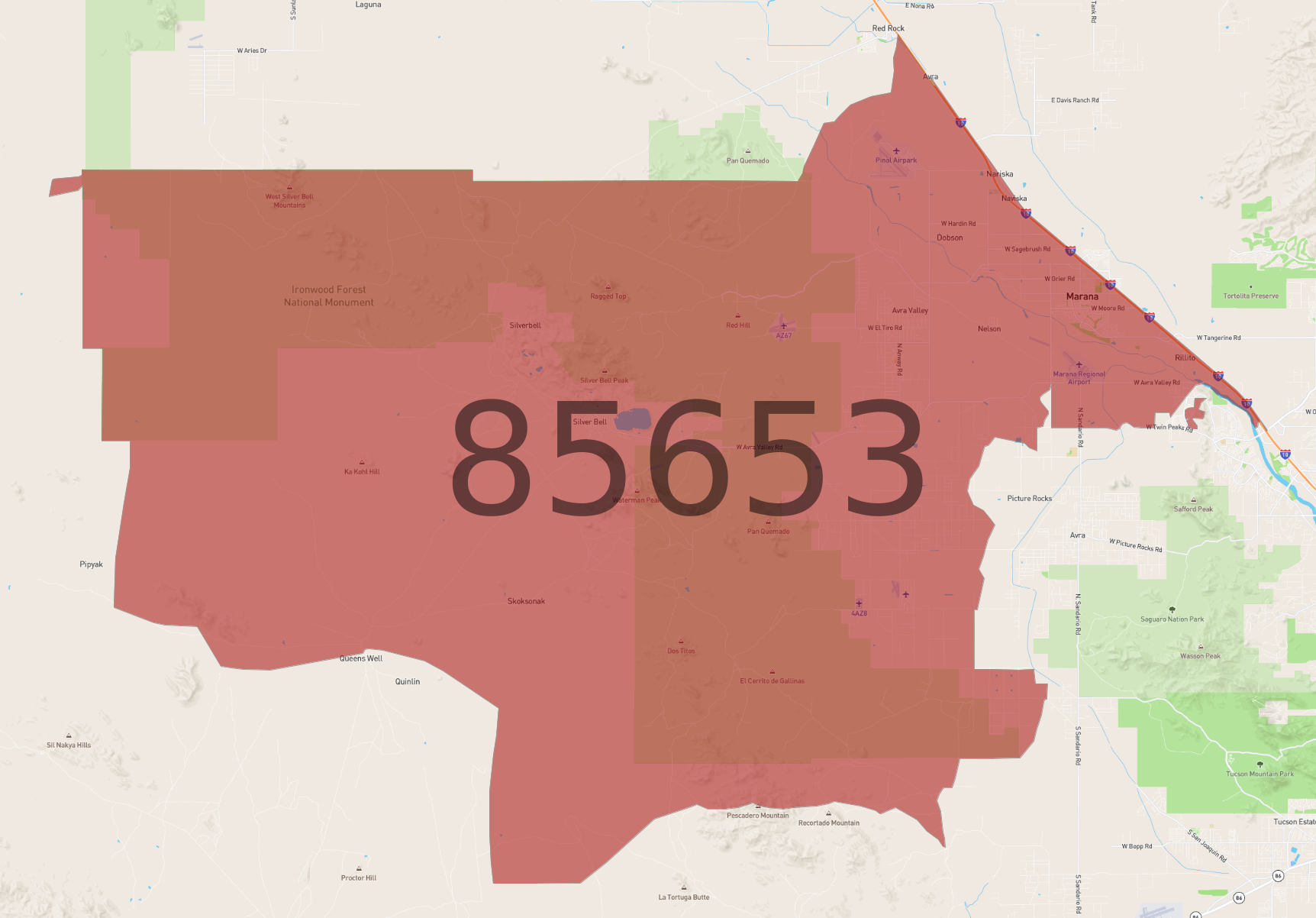 Zip Code 85653 - AtlasBig.com
