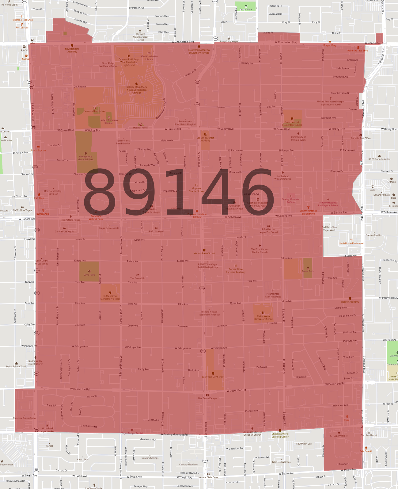 Zip Code 89146 - AtlasBig.com