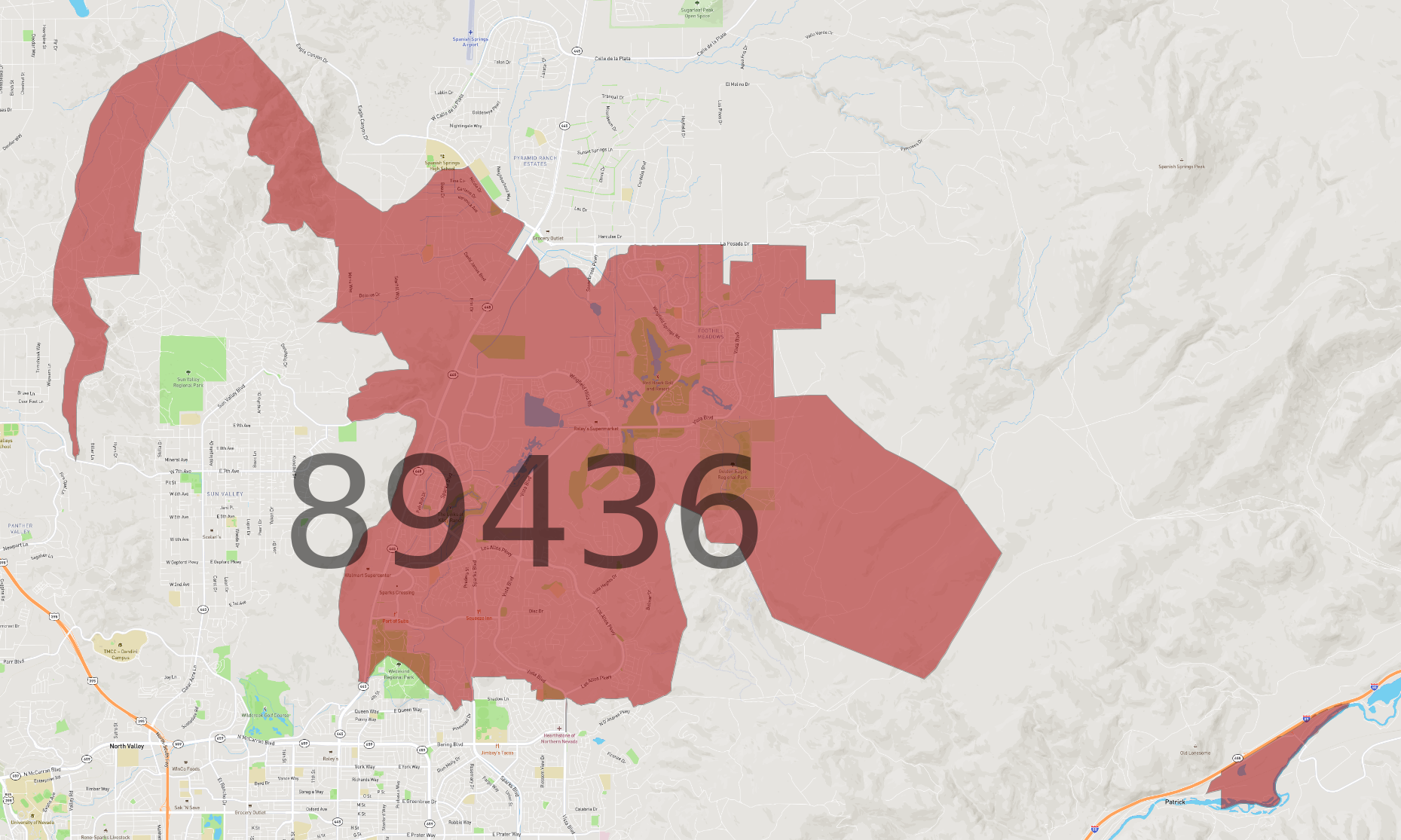 Zip Code 89436 - AtlasBig.com