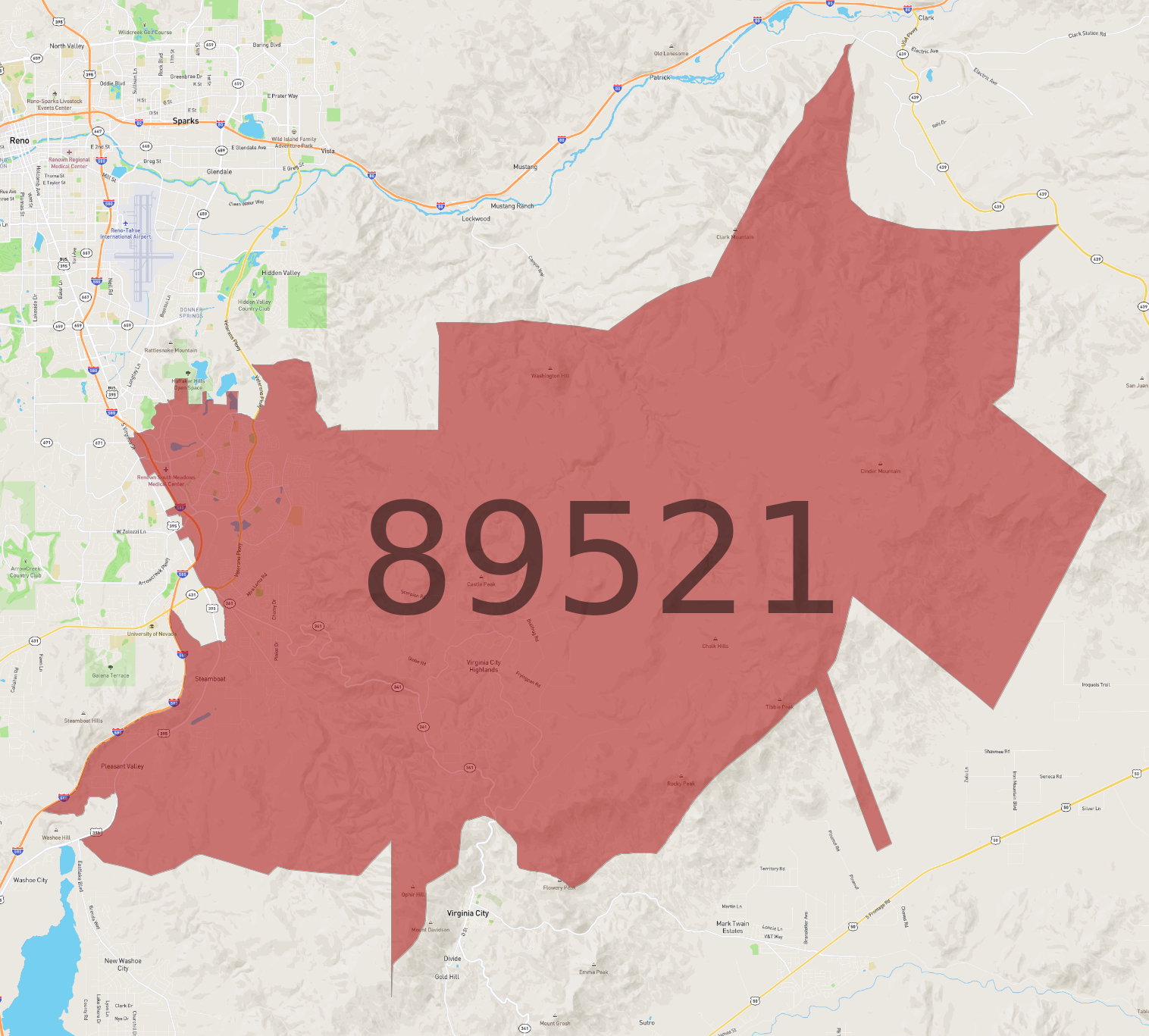 Zip Code 89521 - AtlasBig.com