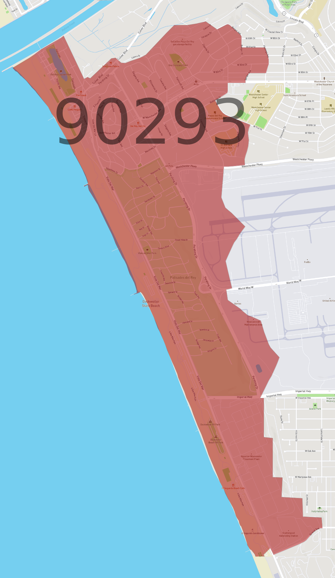 Zip Code 90293 - AtlasBig.com