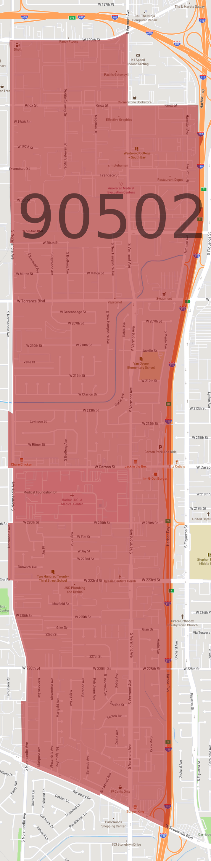 Zip Code 90502 - AtlasBig.com