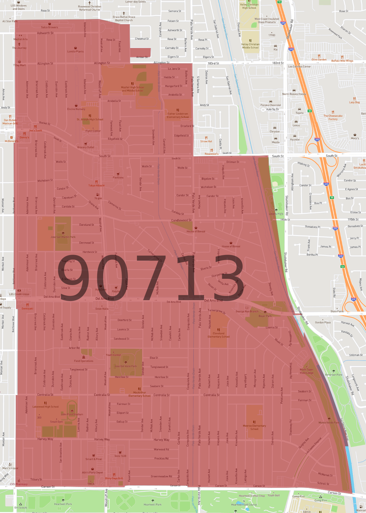 Zip Code 90713 - AtlasBig.com