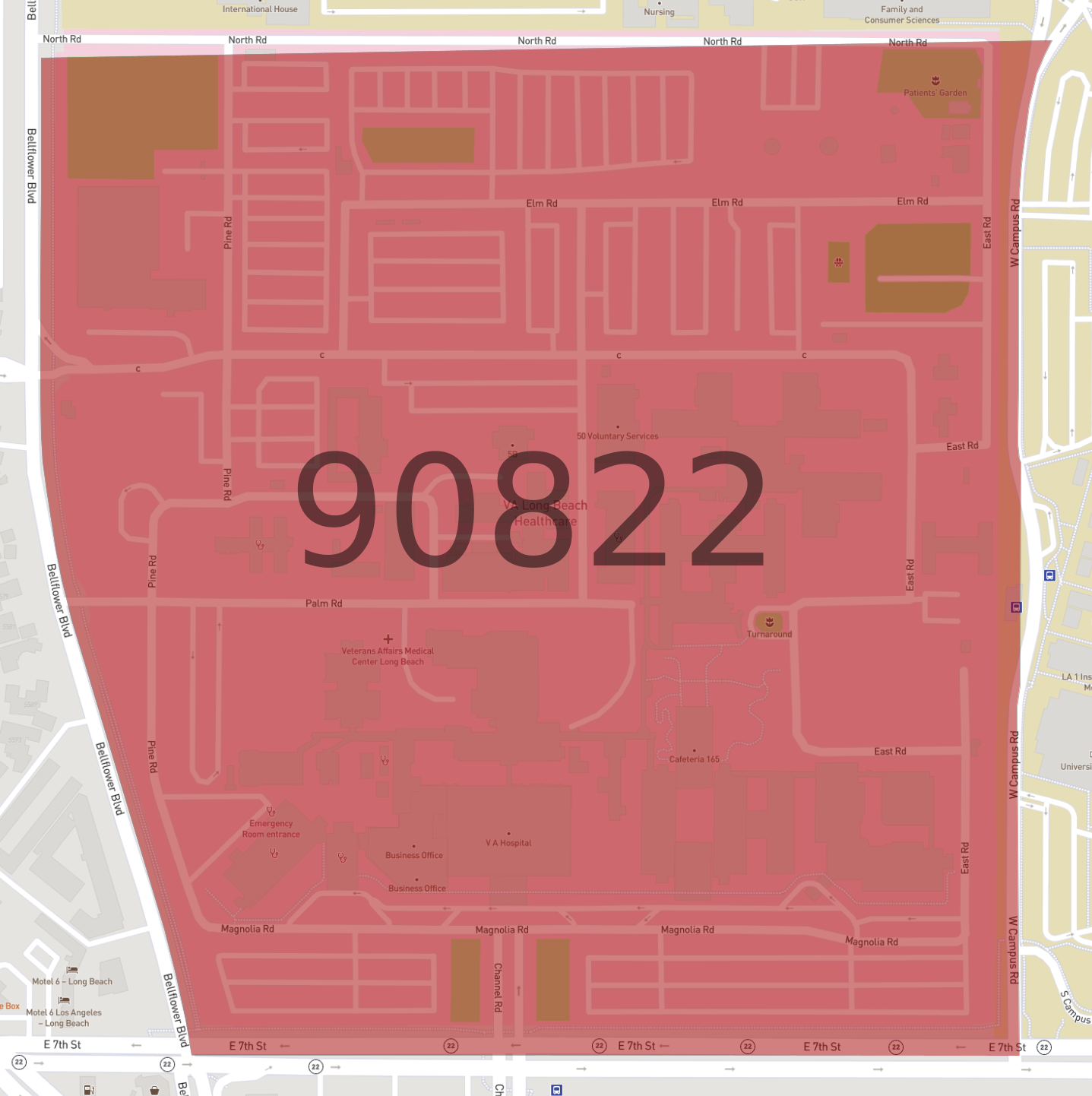 Zip Code 90822 - AtlasBig.com