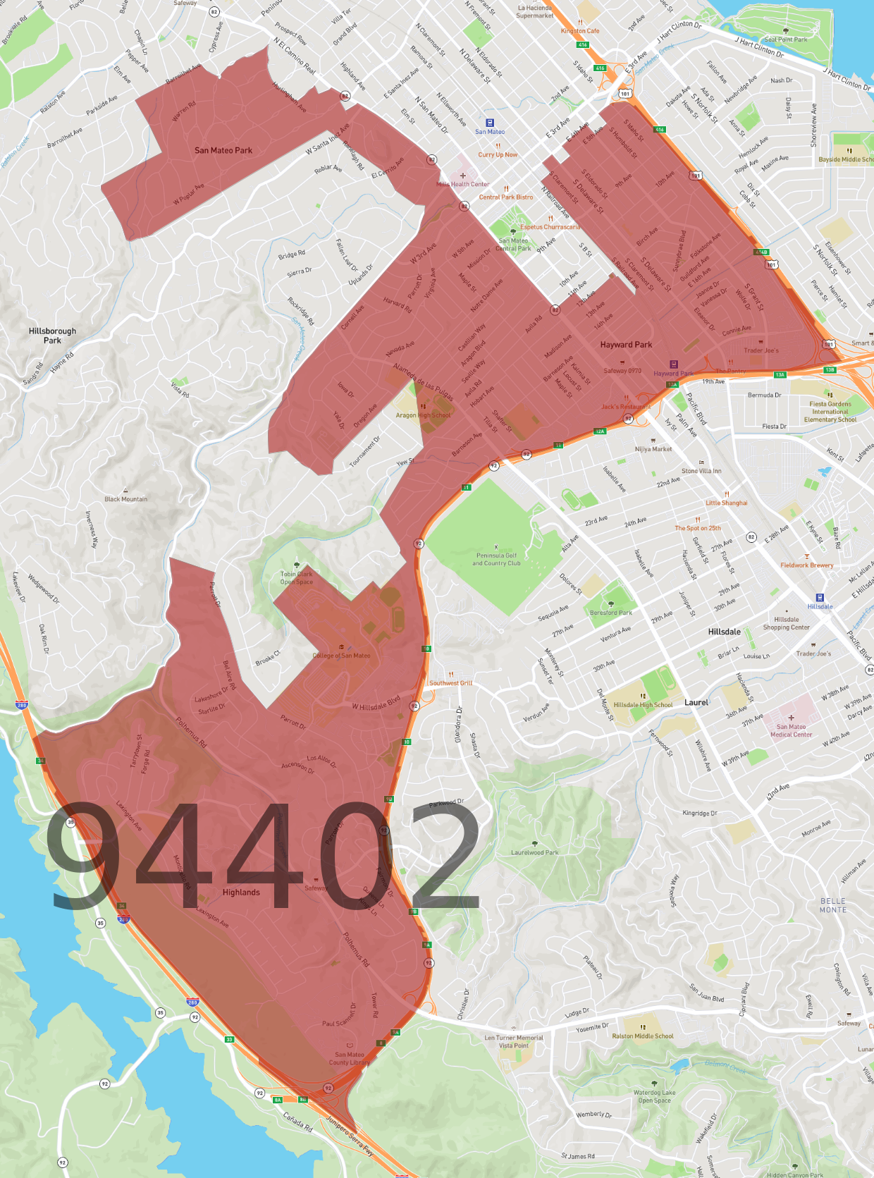 Zip Code 94402 - AtlasBig.com