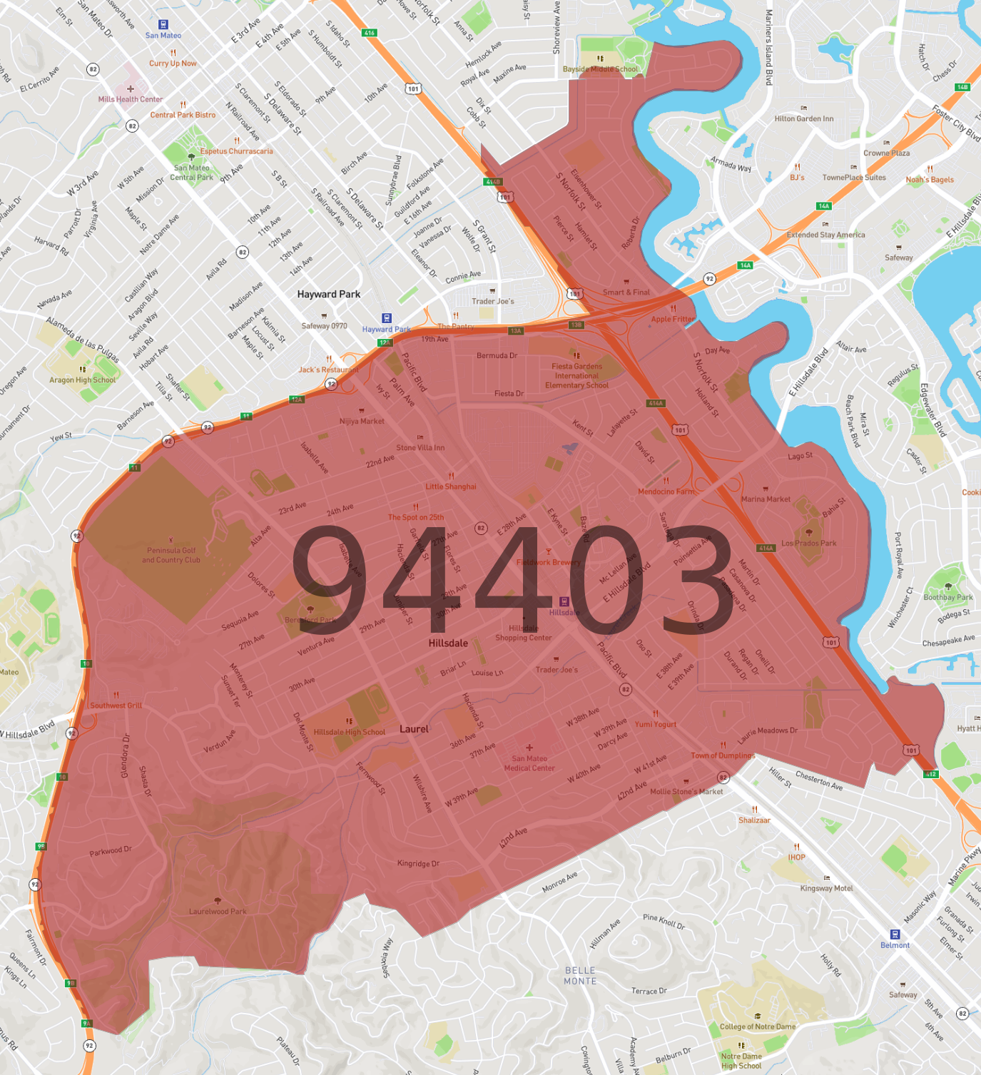 Zip Code 94403 - AtlasBig.com