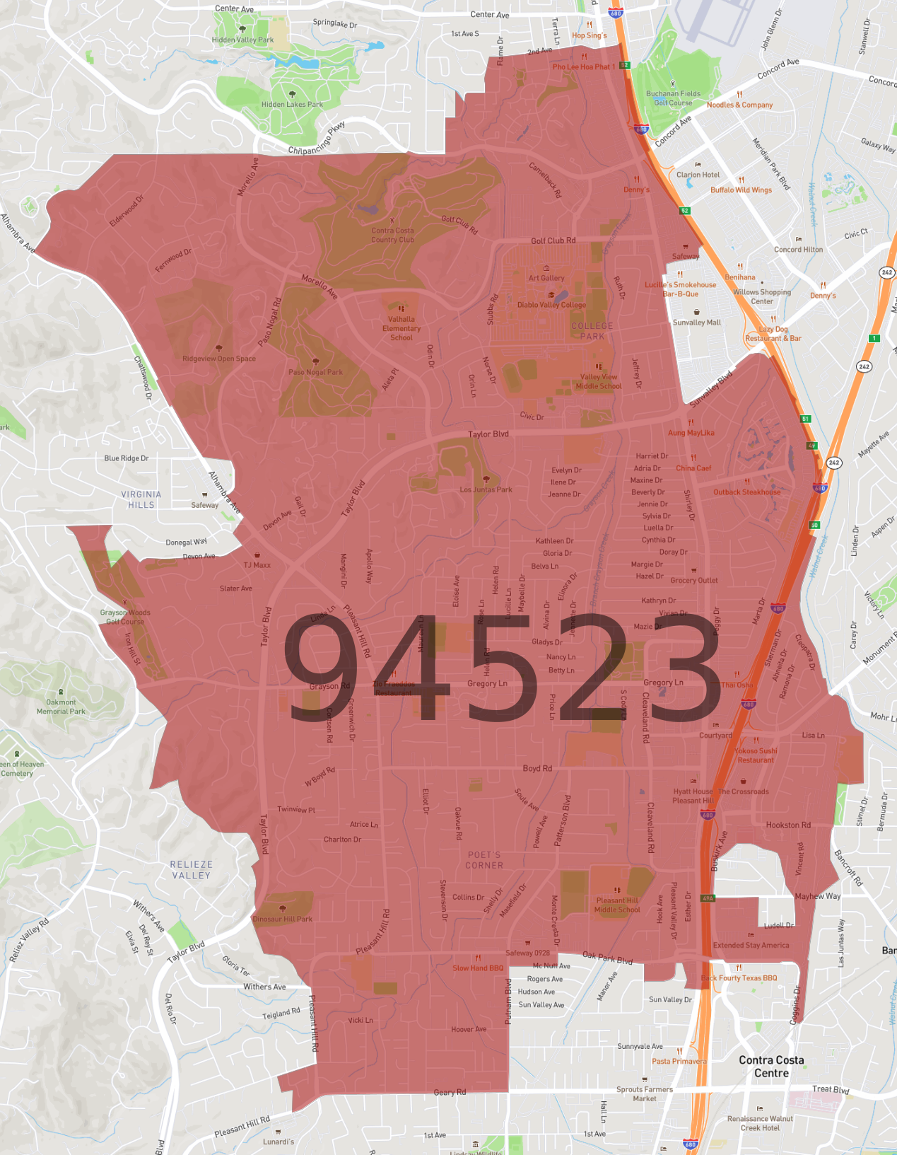 Zip Code 94523 - AtlasBig.com