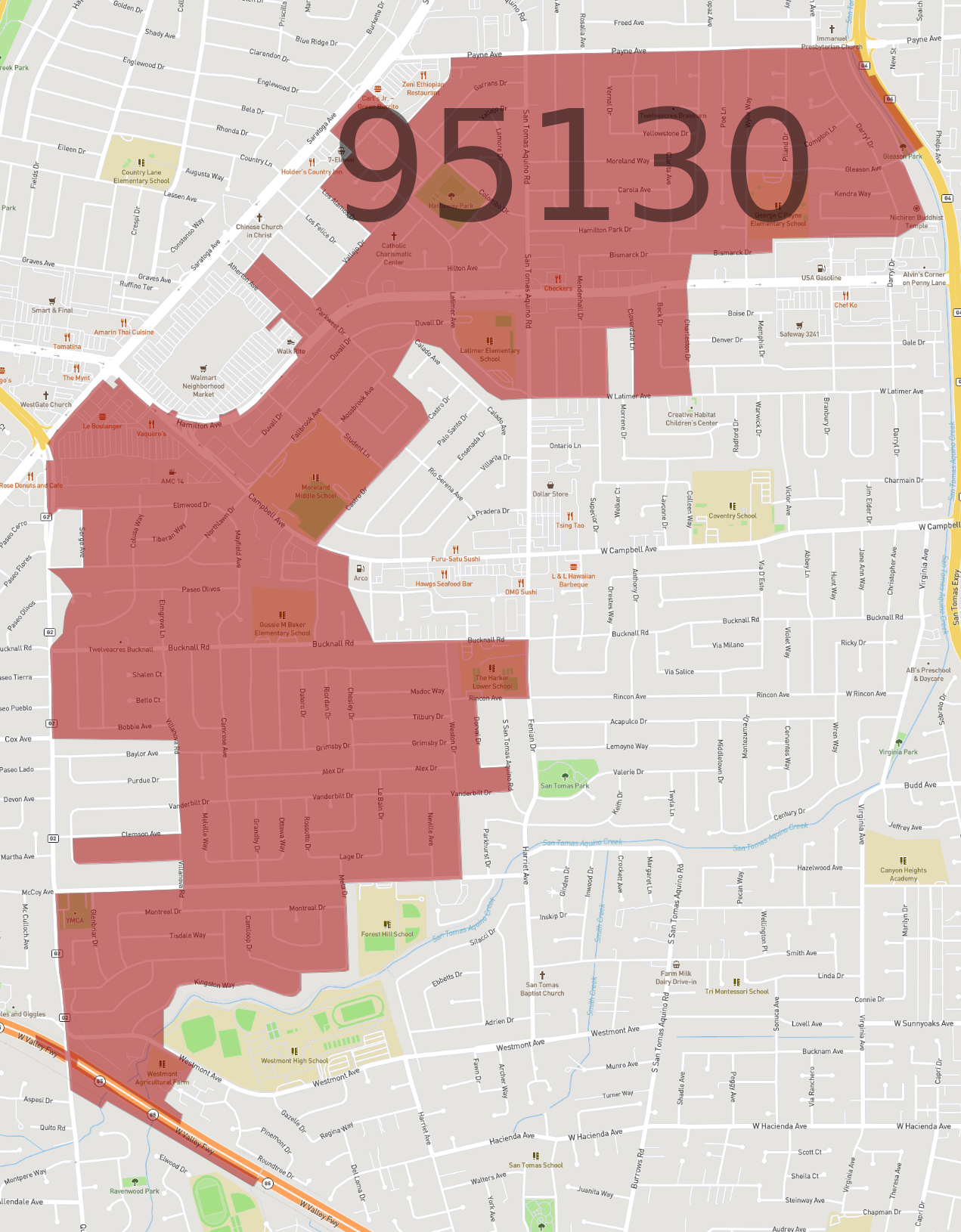 Zip Code 95130 - AtlasBig.com