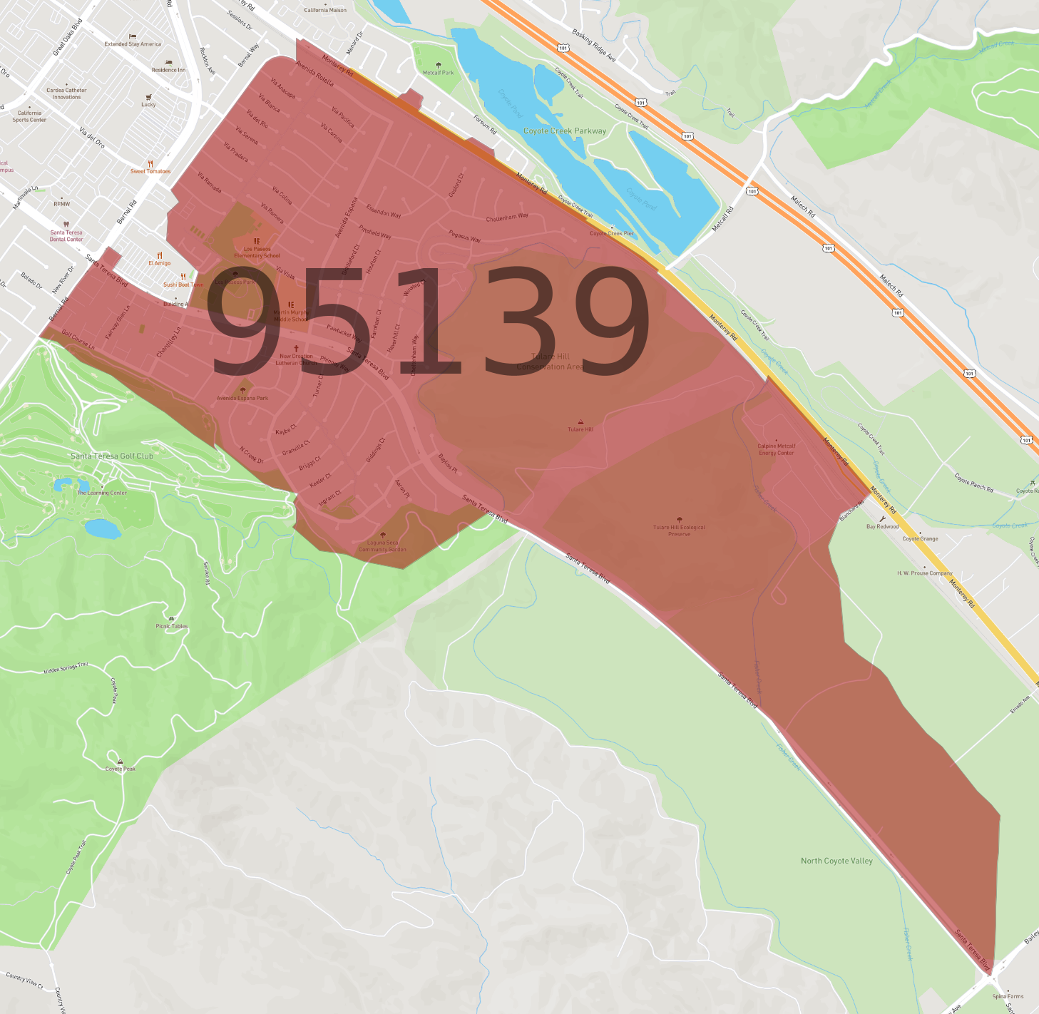 Zip Code 95139 - AtlasBig.com