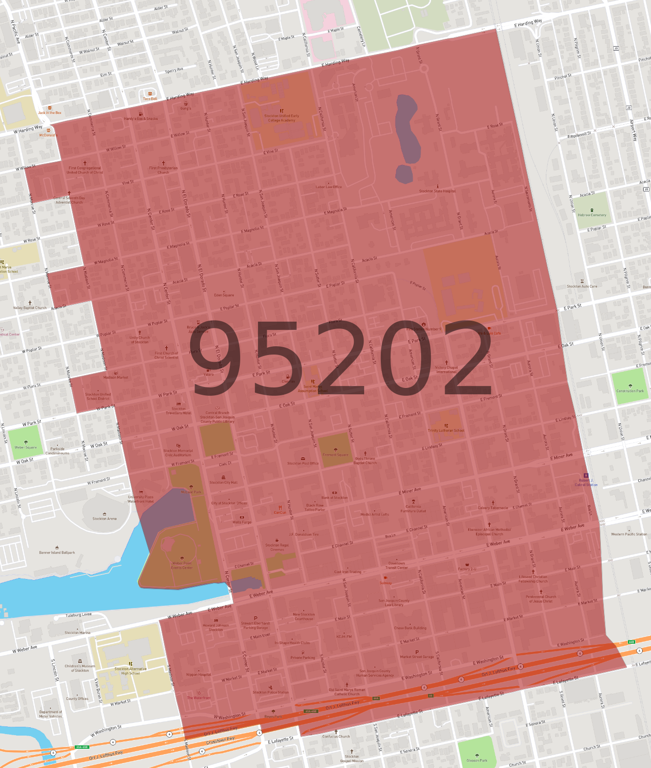 Zip Code 95202 - AtlasBig.com