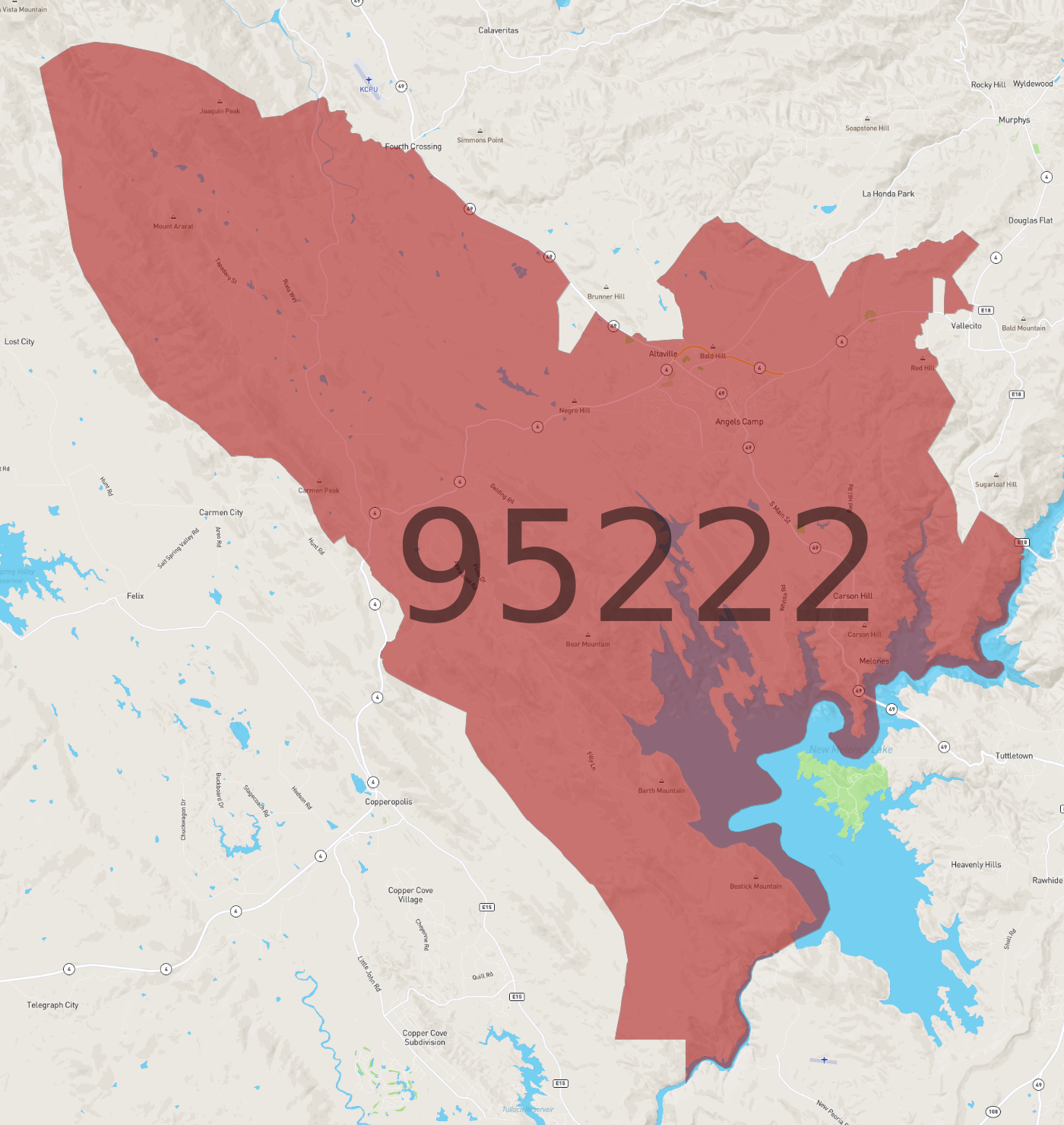 Zip Code 95222 - AtlasBig.com