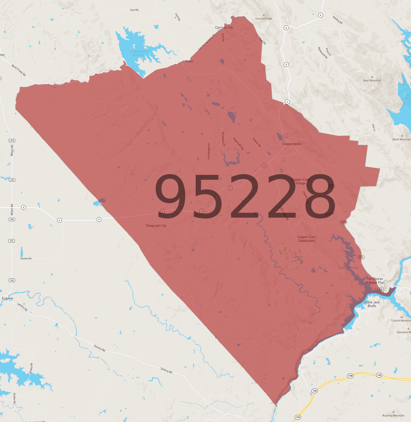 Zip Code 95228 - AtlasBig.com