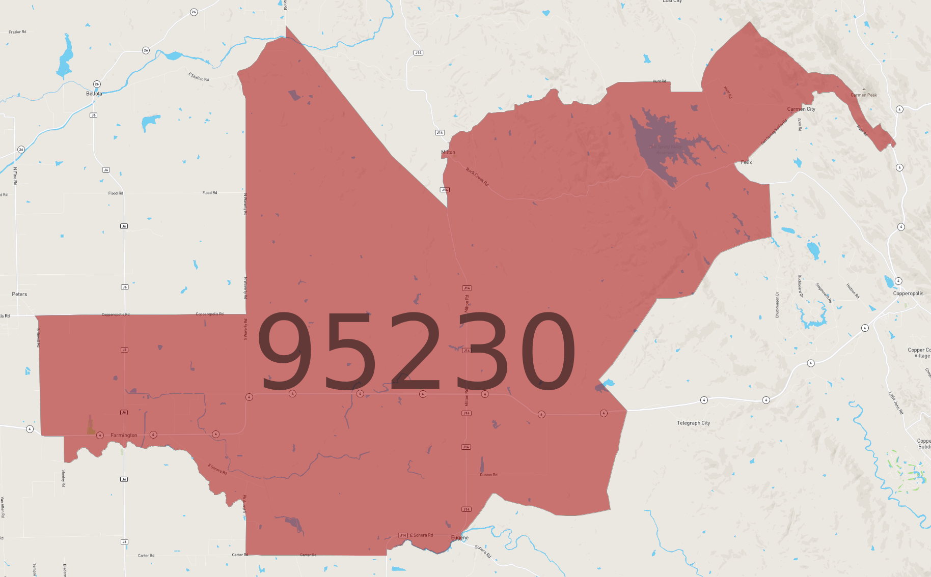 Zip Code 95230 - AtlasBig.com