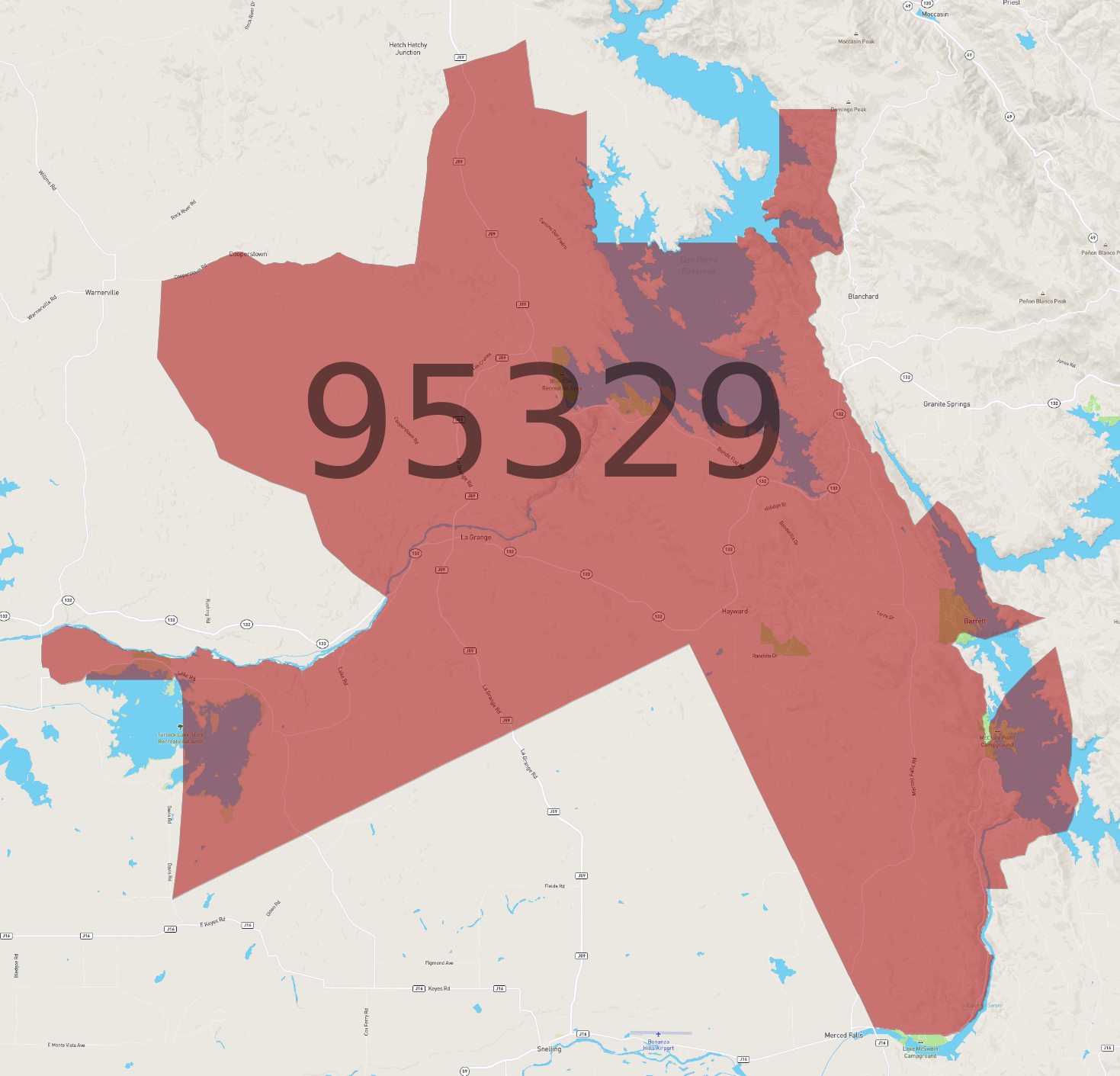 Zip Code 95329 - AtlasBig.com