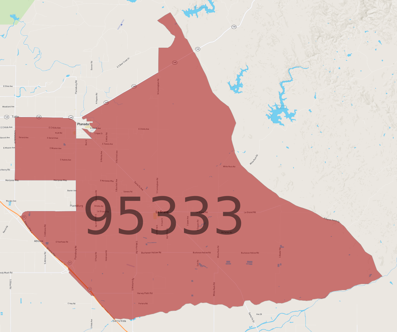 Zip Code 95333 - AtlasBig.com