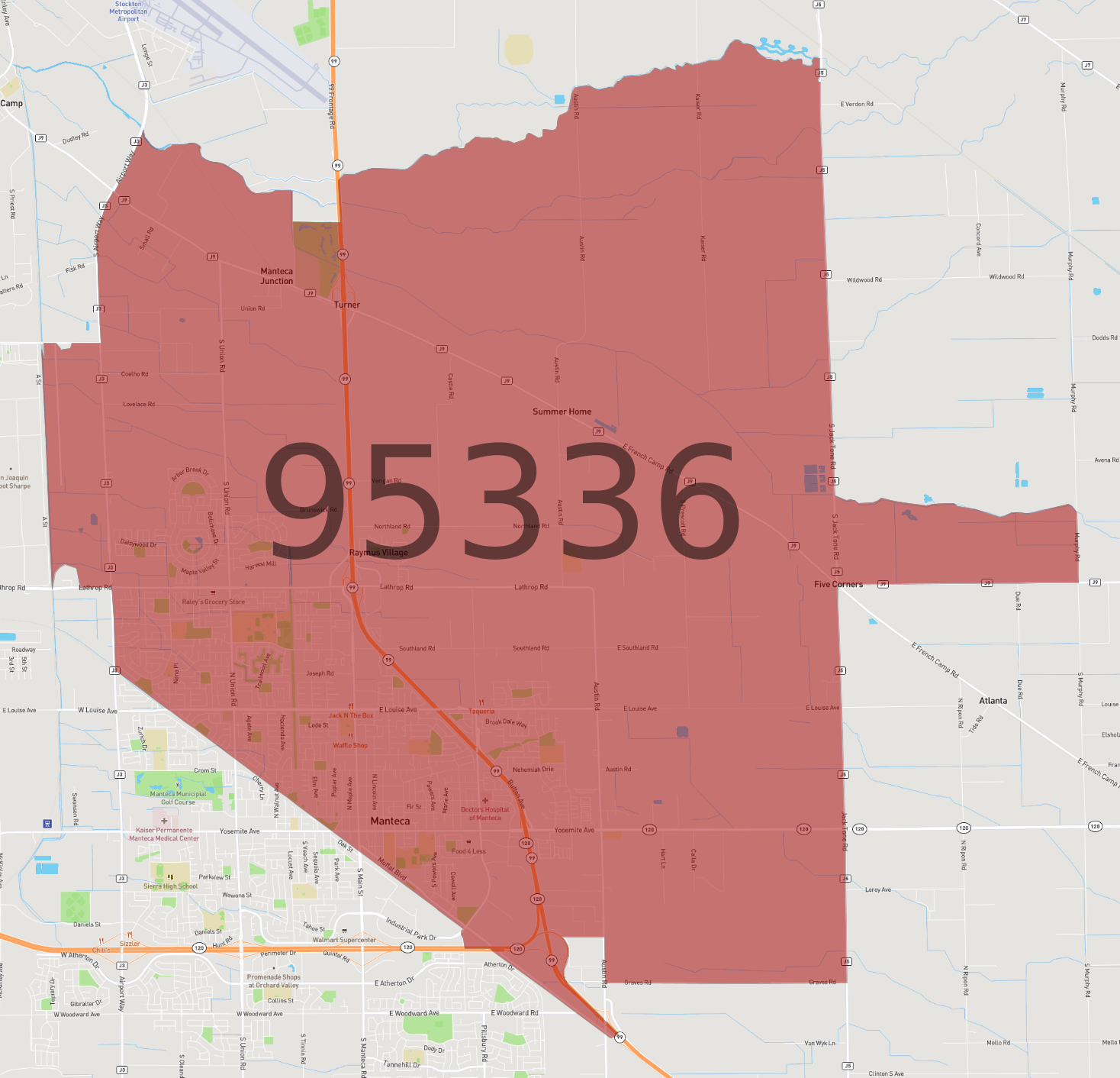 Zip Code 95336 - AtlasBig.com