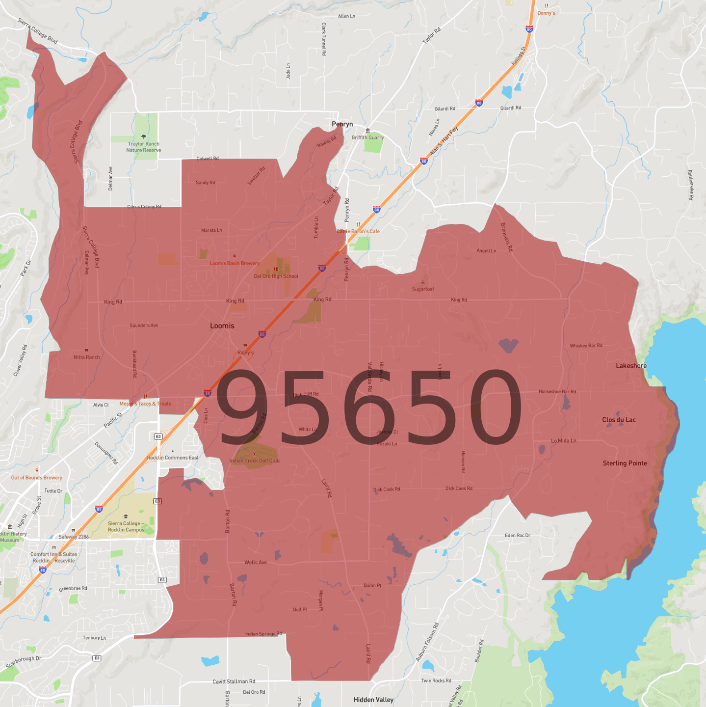 Zip Code 95650 - AtlasBig.com