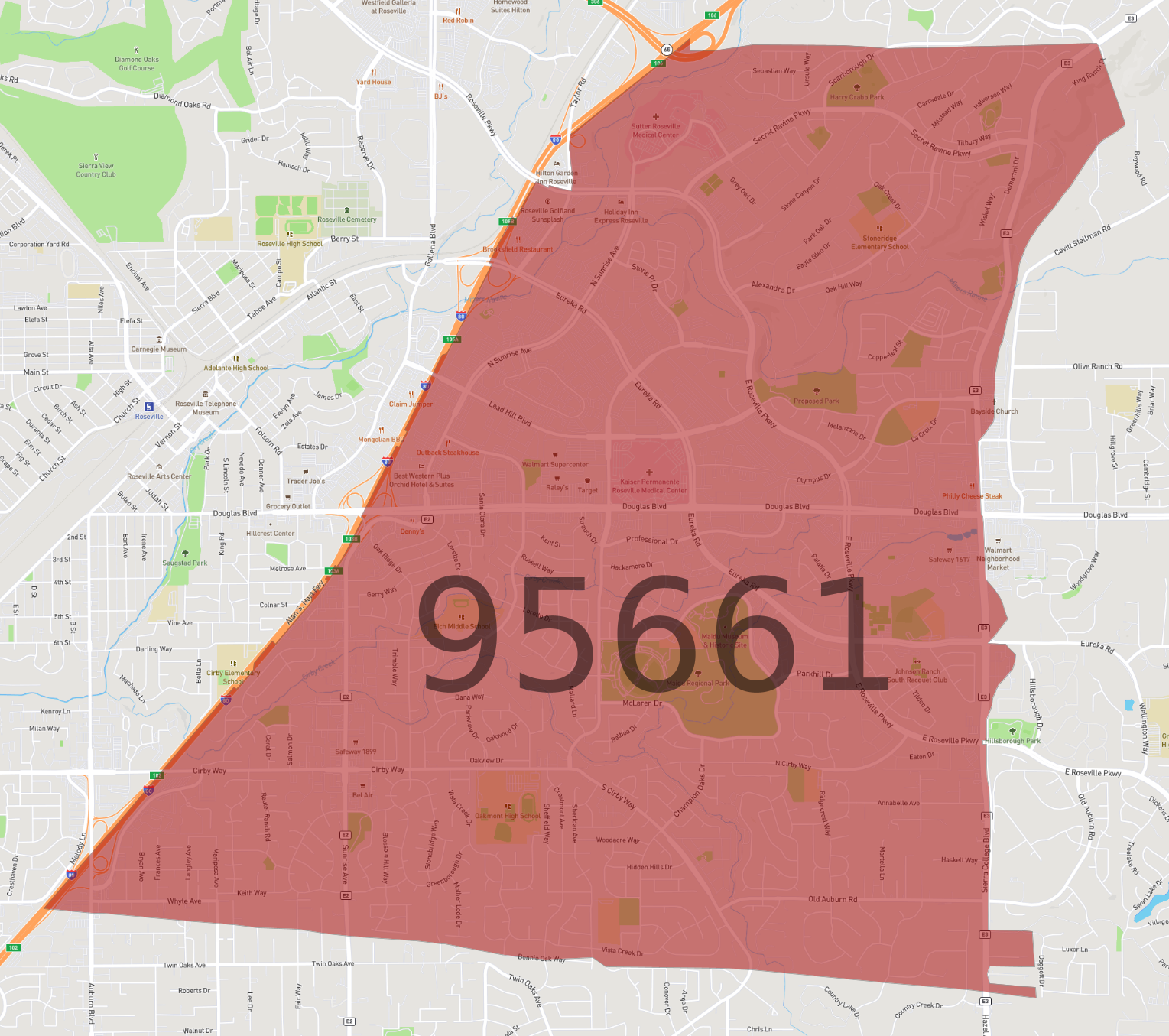 Zip Code 95661 - AtlasBig.com